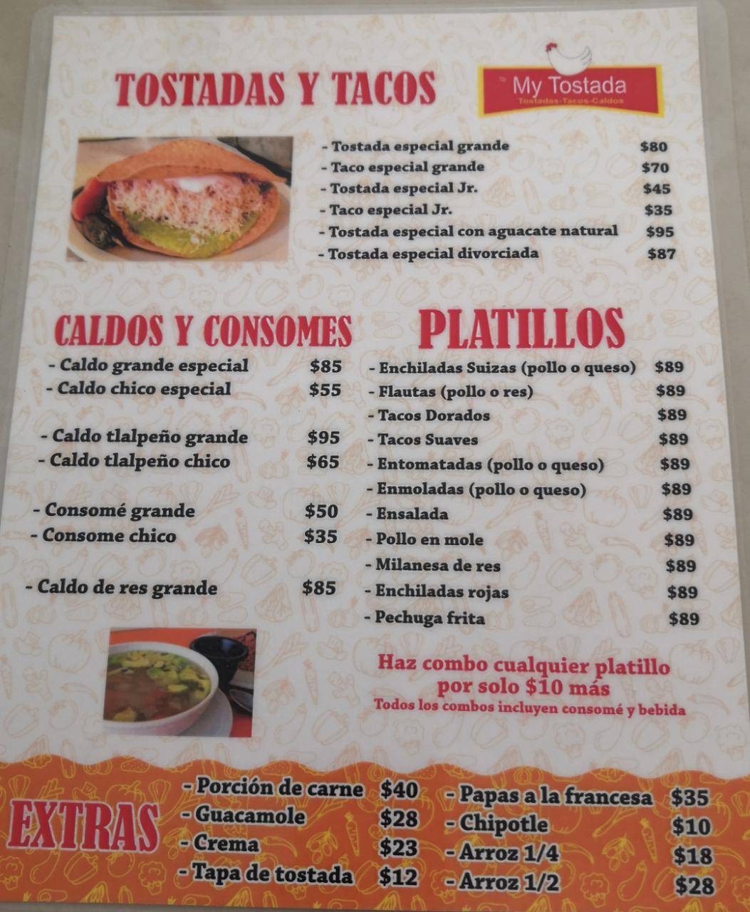 Carta del restaurante My Tostada, Monterrey, C. Dr. Enrique C. Livas 111-b