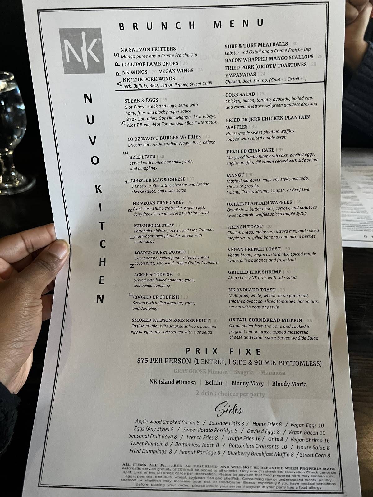 Menu at NK Restaurant, East Meadow, Hempstead Tpke
