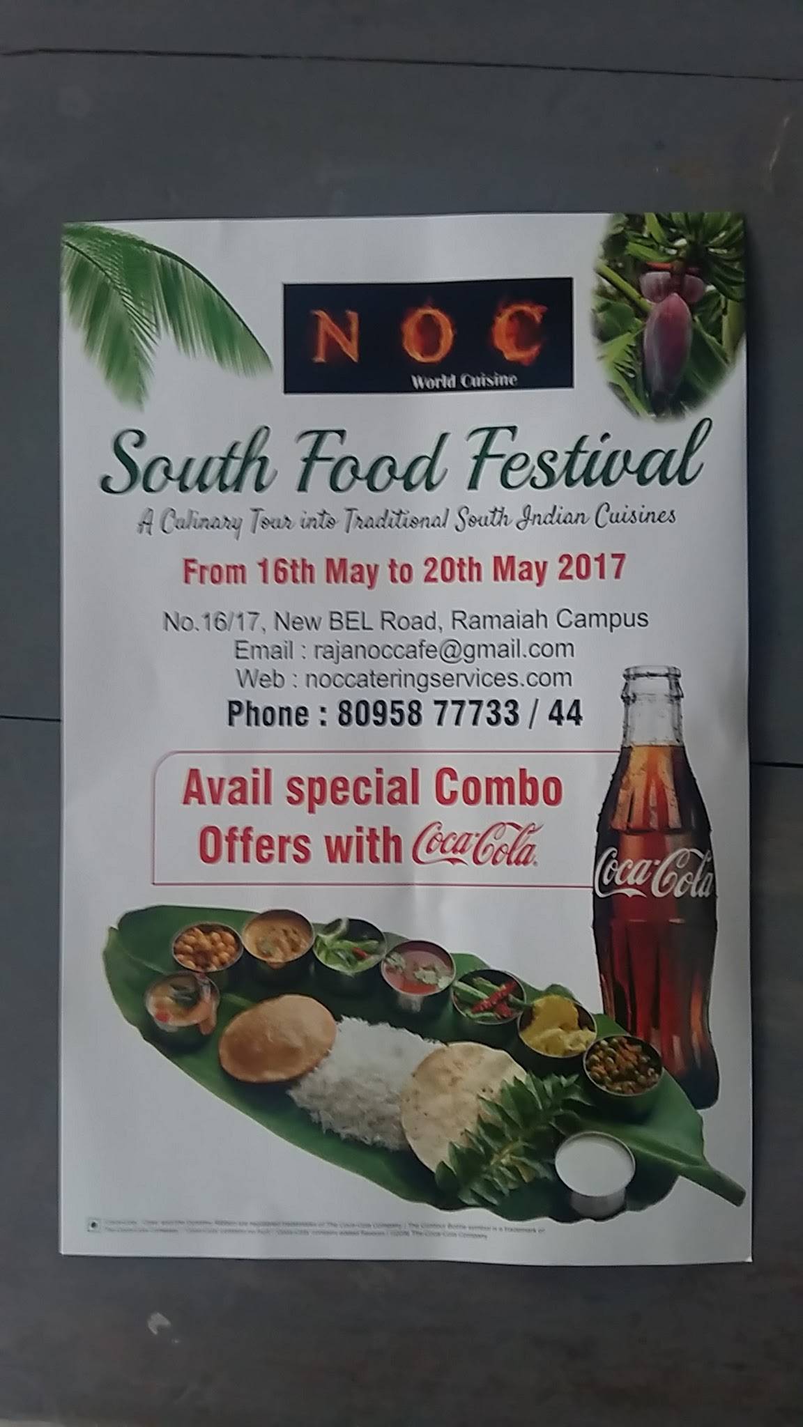 Menu at NOC Cafe and catering services, Bengaluru