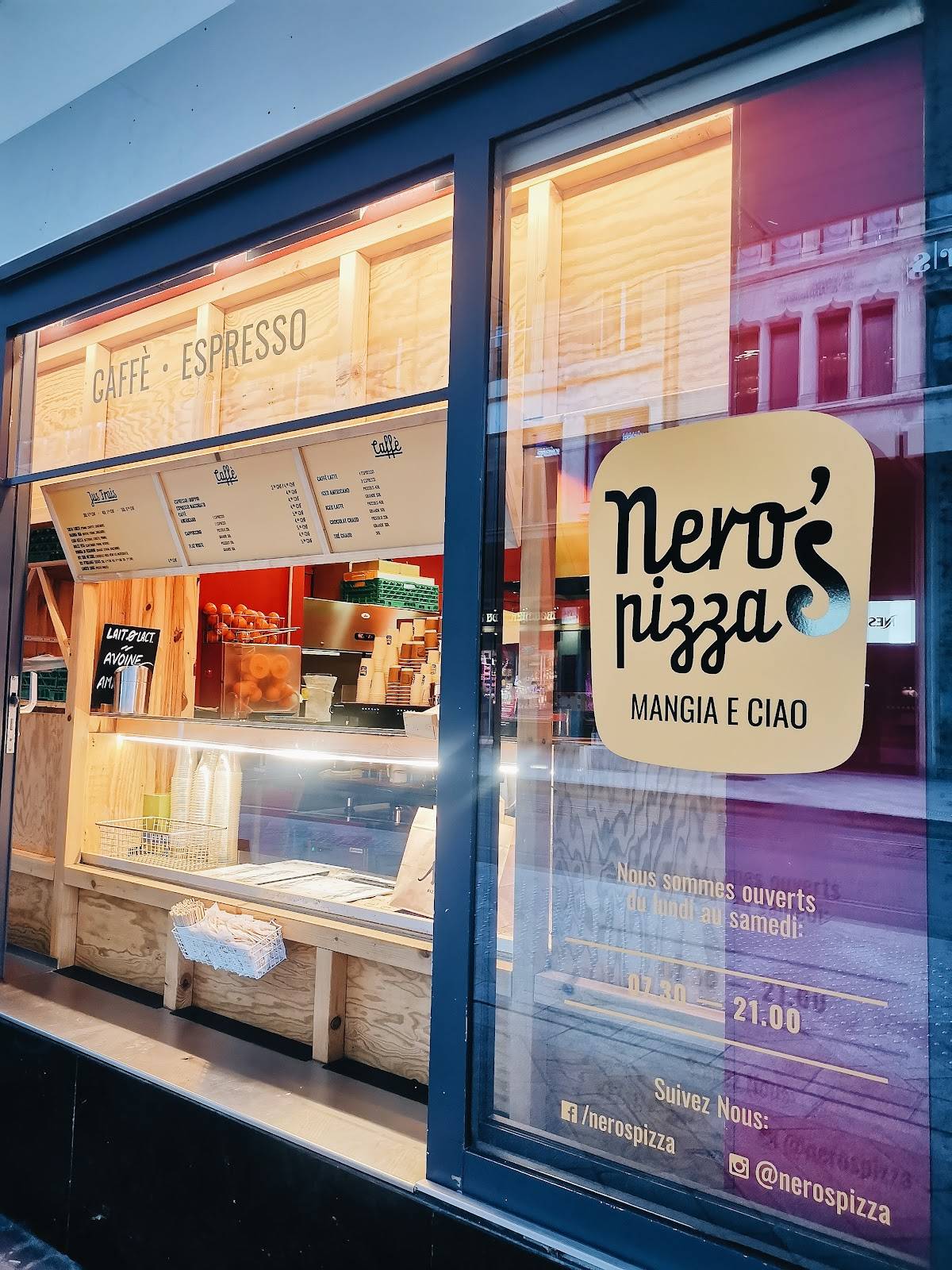 Speisekarte von Nero's Pizza Marché, Genf