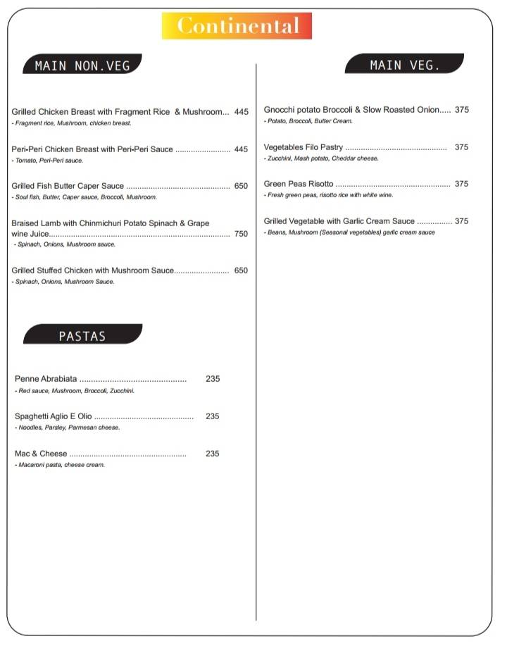 Menu at Classy Cafe Bar & Restaurant, New Delhi