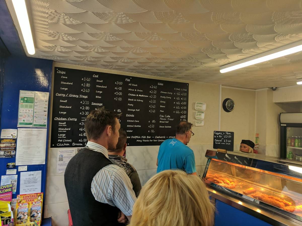 Menu at New Dolphin Fish Bar, Merthyr Tydfil