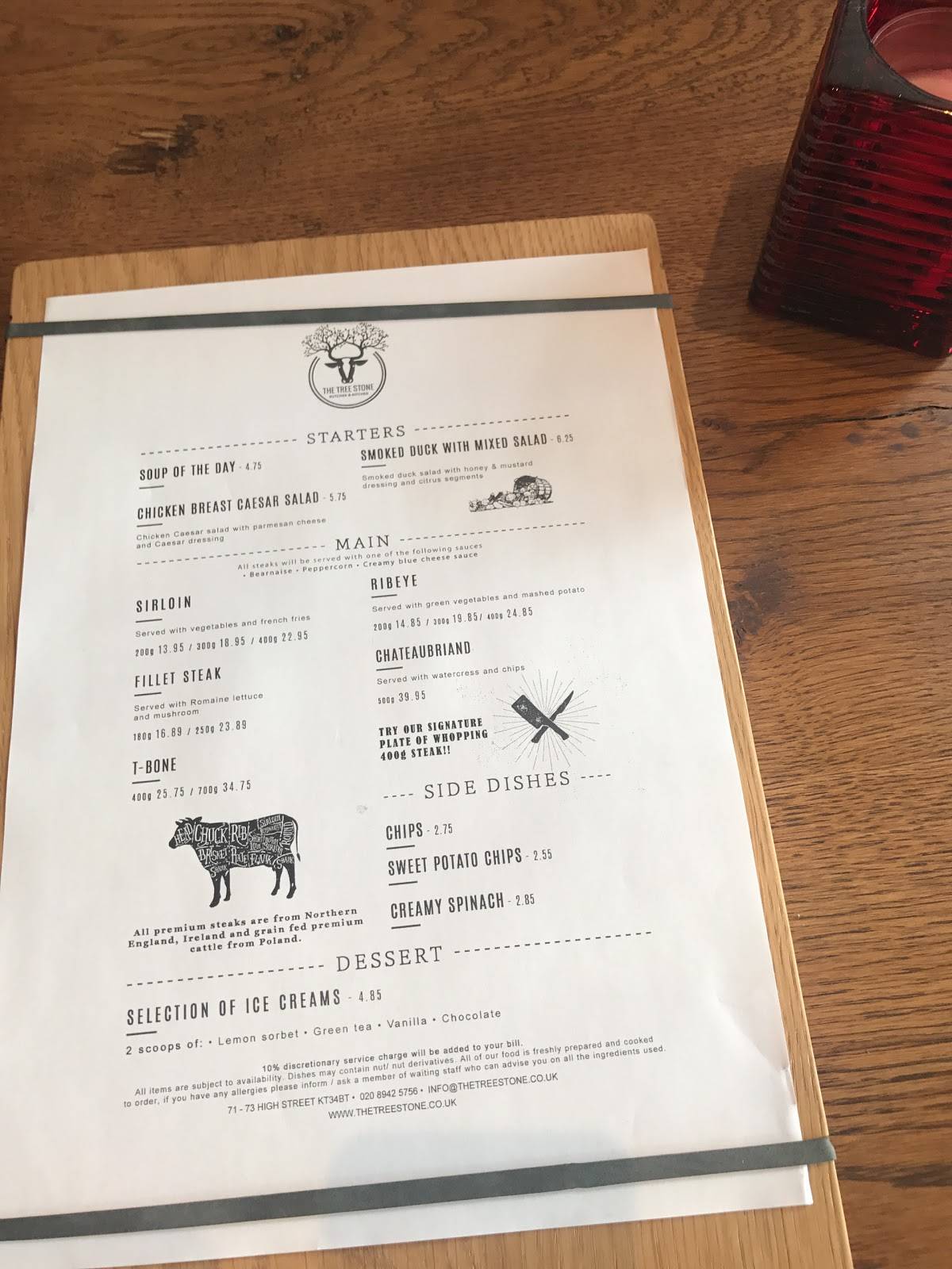 Menu at Treestone BBQ restaurant, New Malden, 71 High St