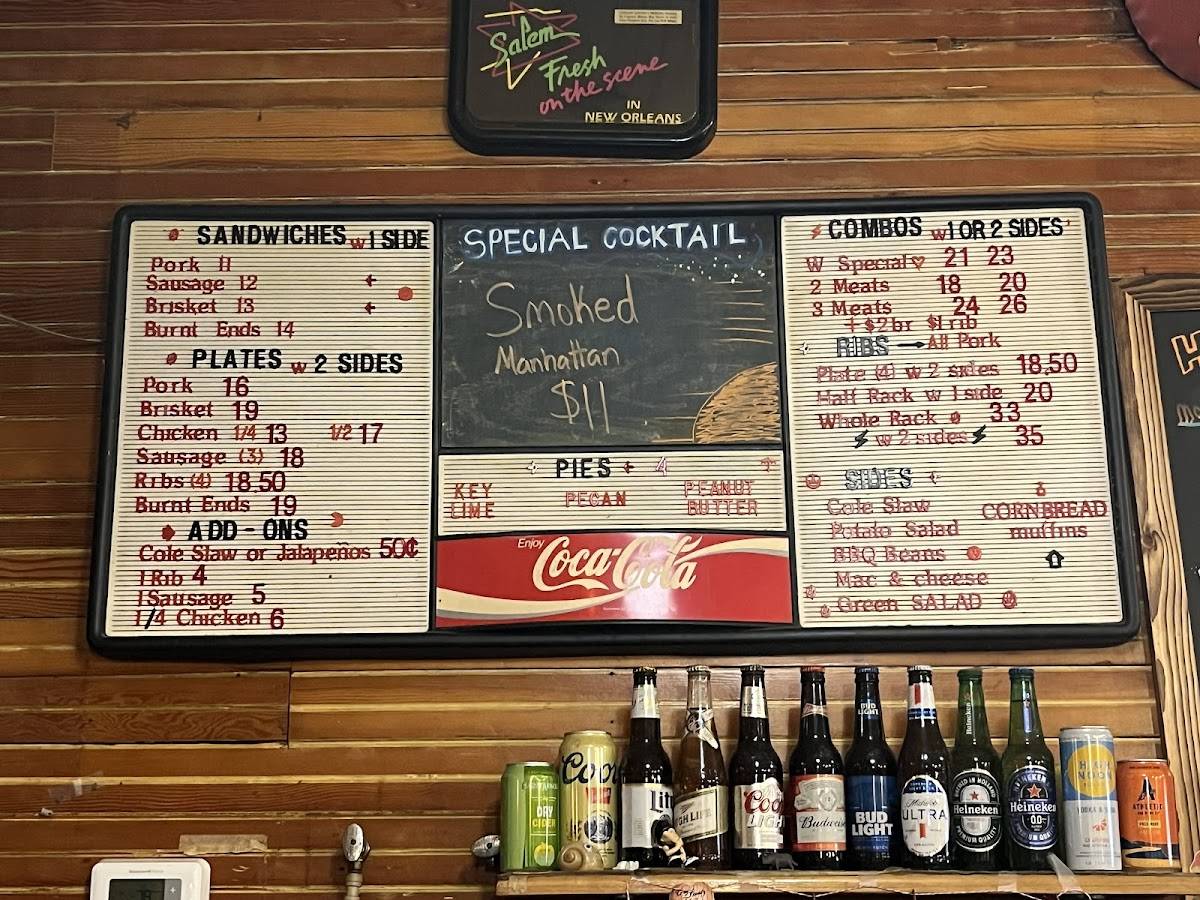 Menu at The Joint BBQ, New Orleans, 701 Mazant St