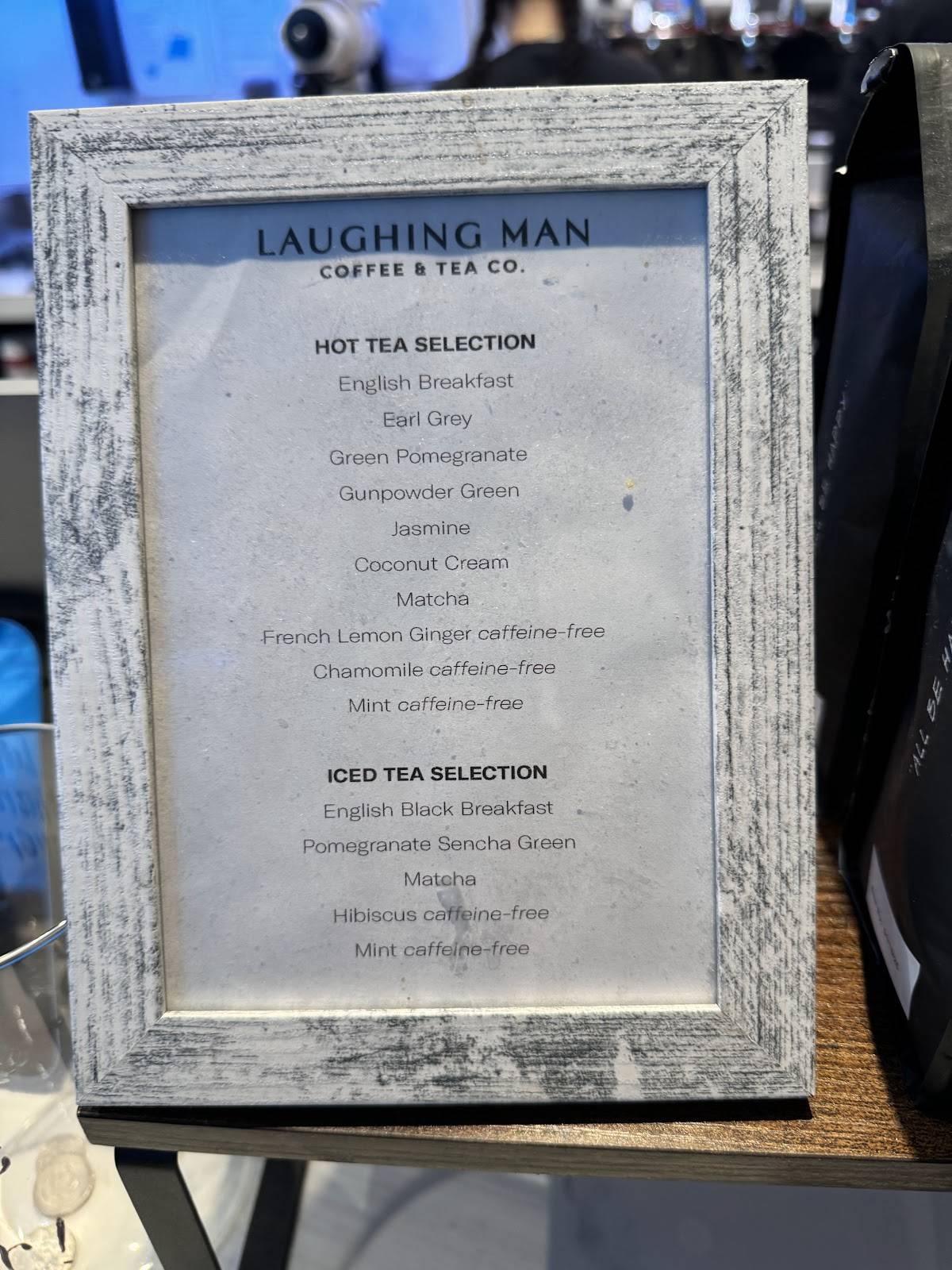 Menu at Laughing Man Cafe, New York City, 184 Duane St