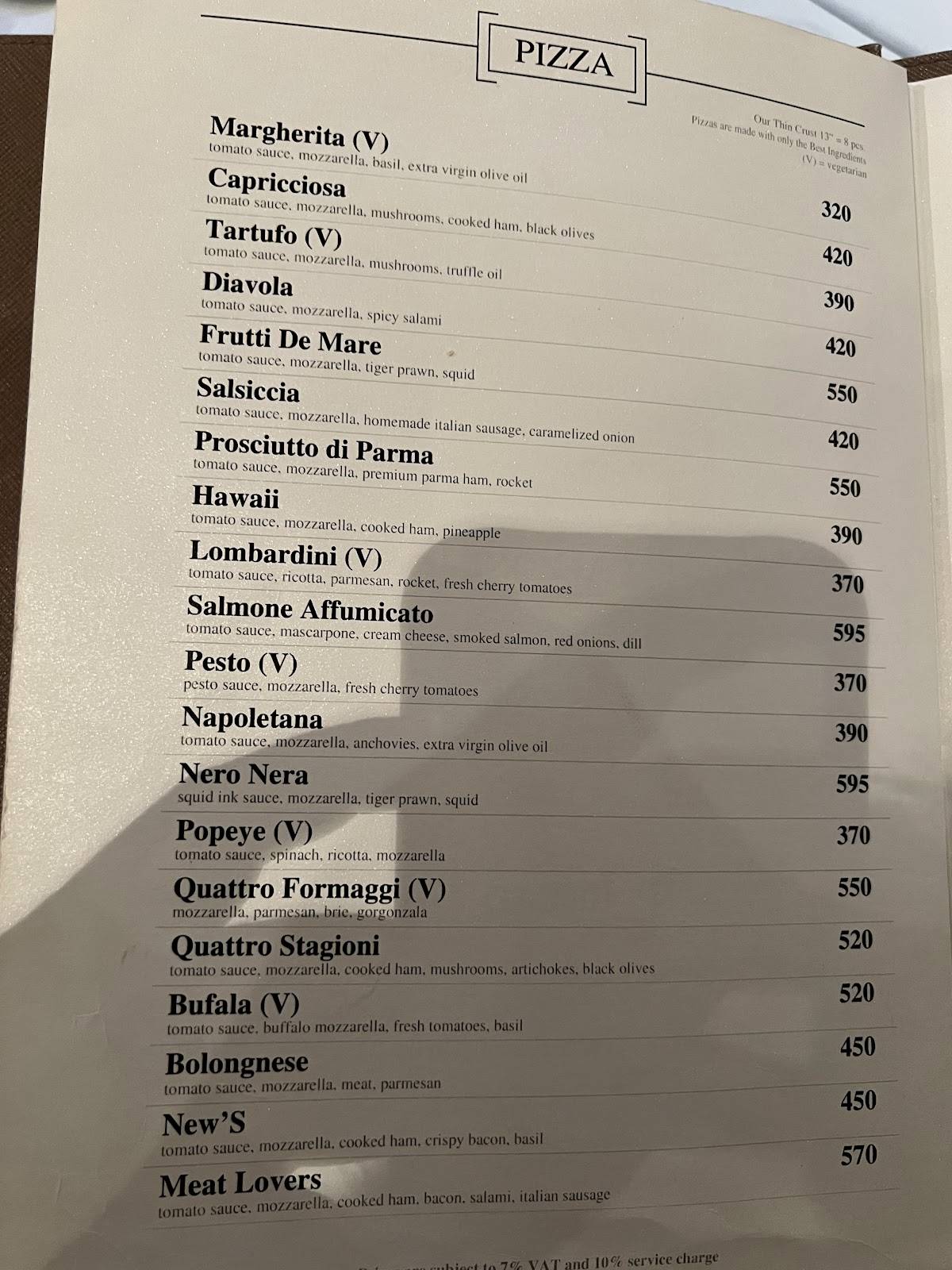 Menu at New’s Restaurant & Bar(Pizzazo), Bangkok, 188 Soi Sukhumvit 16
