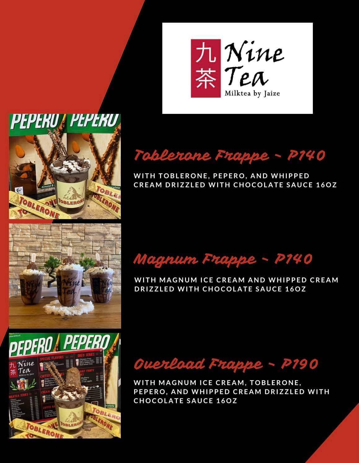 Menu at Nine Tea - Talisay cafe, Talisay City