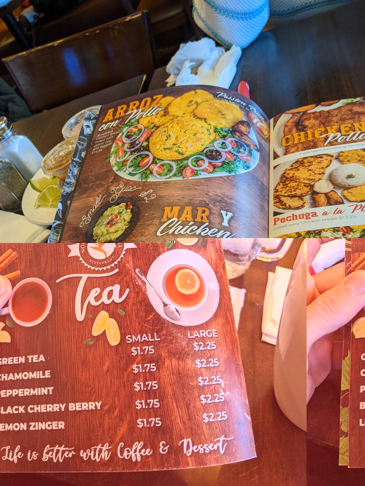 Menu at Noches de Colombia restaurant, Union City, 420 32nd St