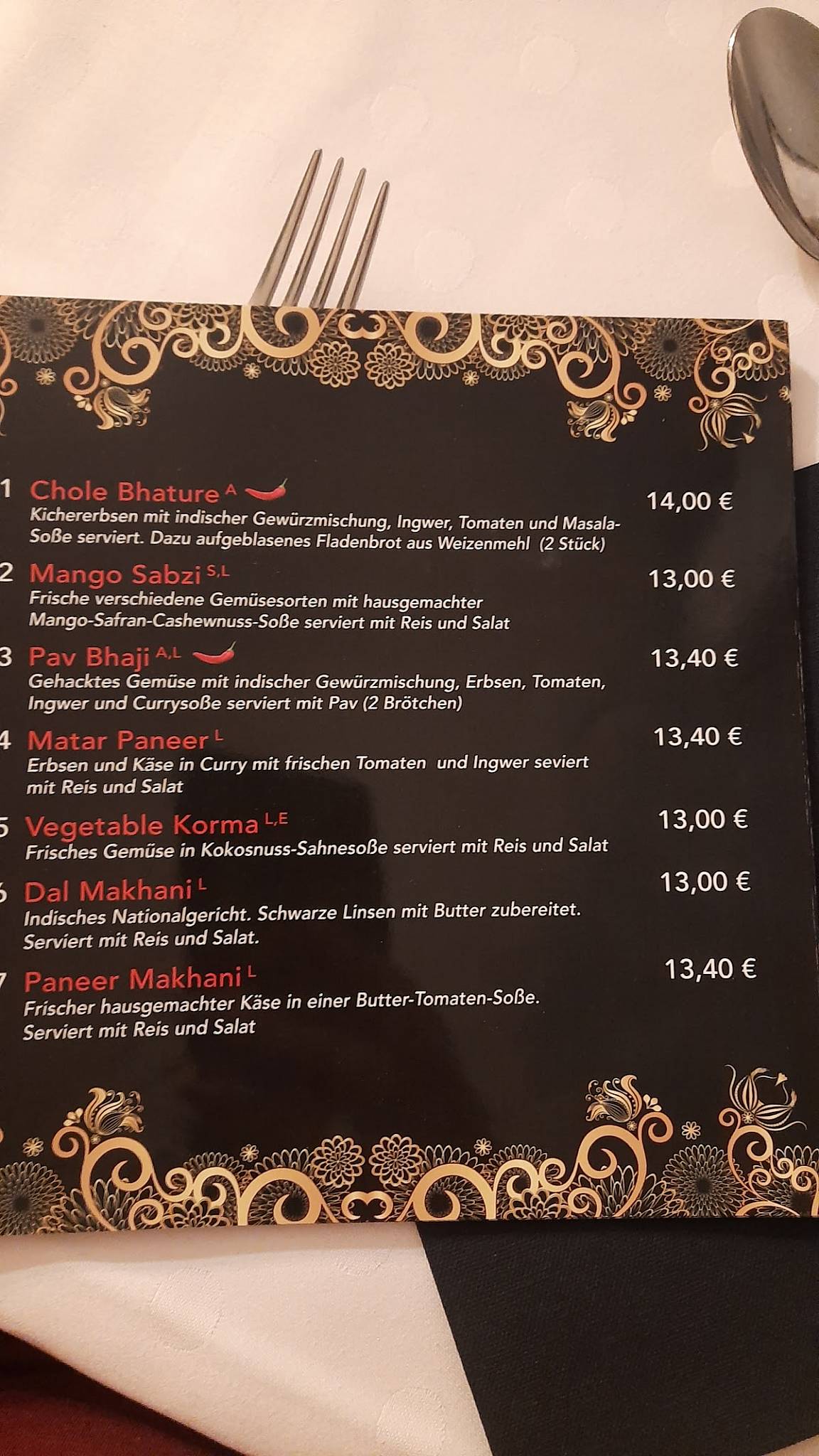 Speisekarte von Noon Mirch Indisches Restaurant Heßdorf, Heßdorf