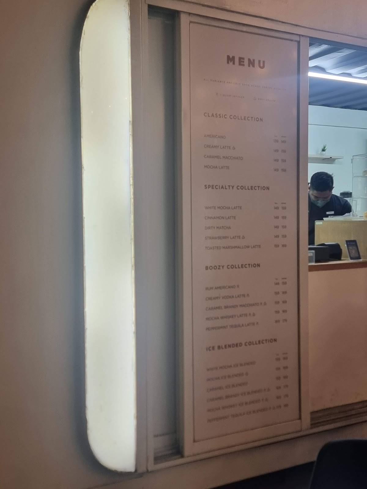 Menu at Not Just Coffee, Quezon City