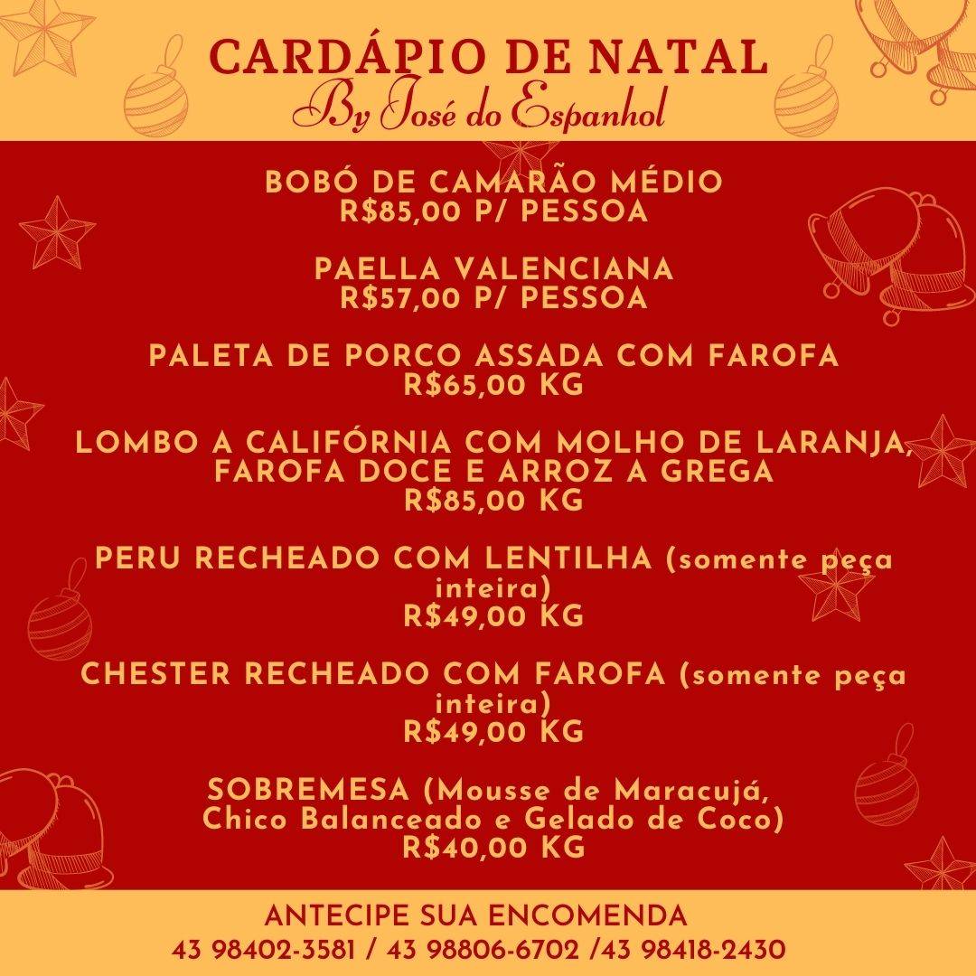 Menu em O Espanhol Restaurante, Londrina