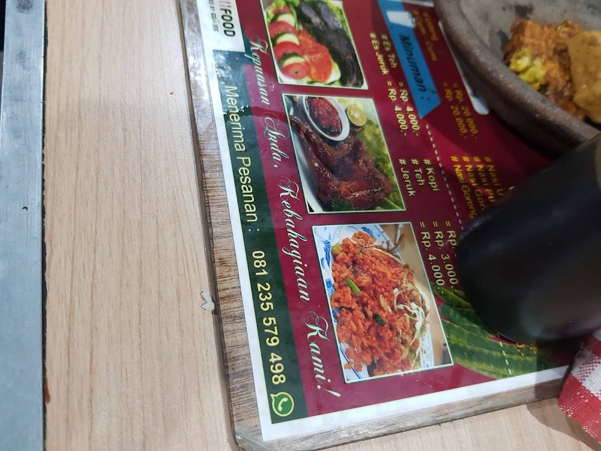 Menu at ODA Cafe, Indonesia