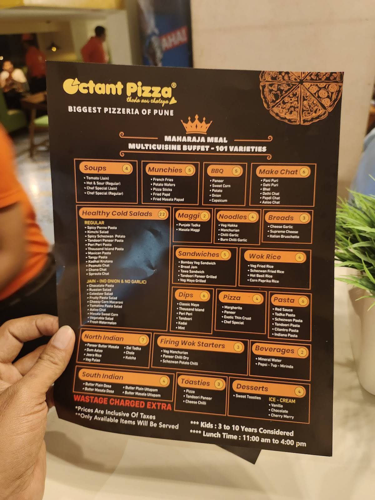 Menu at Octant Pizza, Deccan Mall, Pune, Pune