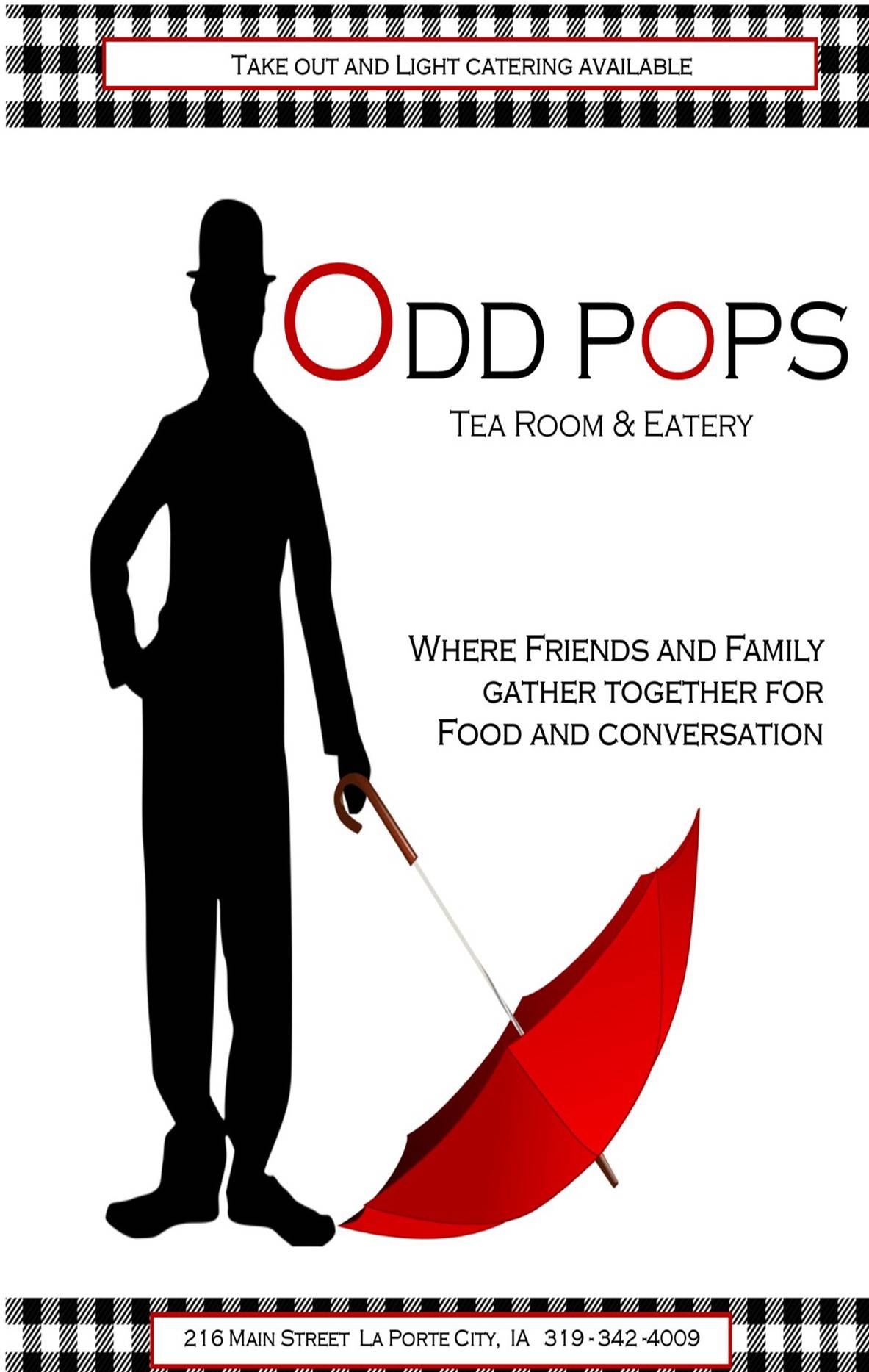 Menu at Odd Pops restaurant, La Porte City