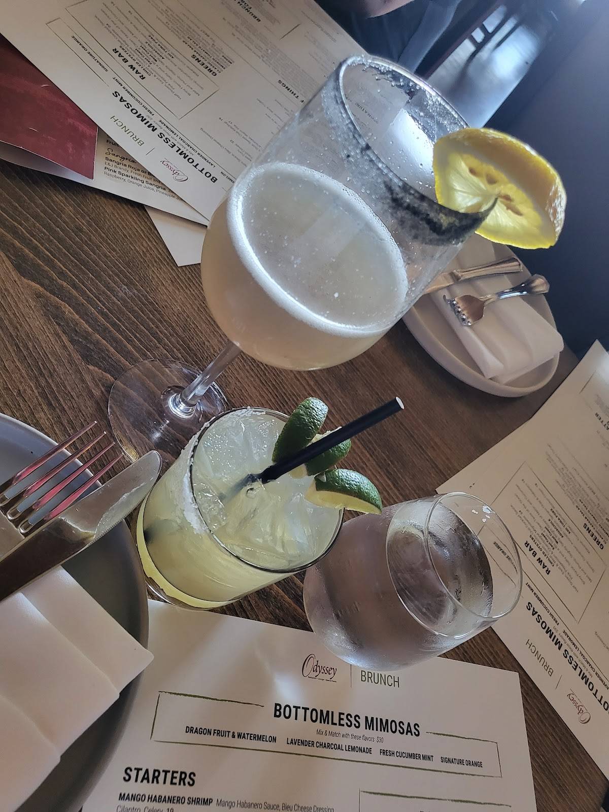 Menu at Odyssey Restaurant & Events, Los Angeles