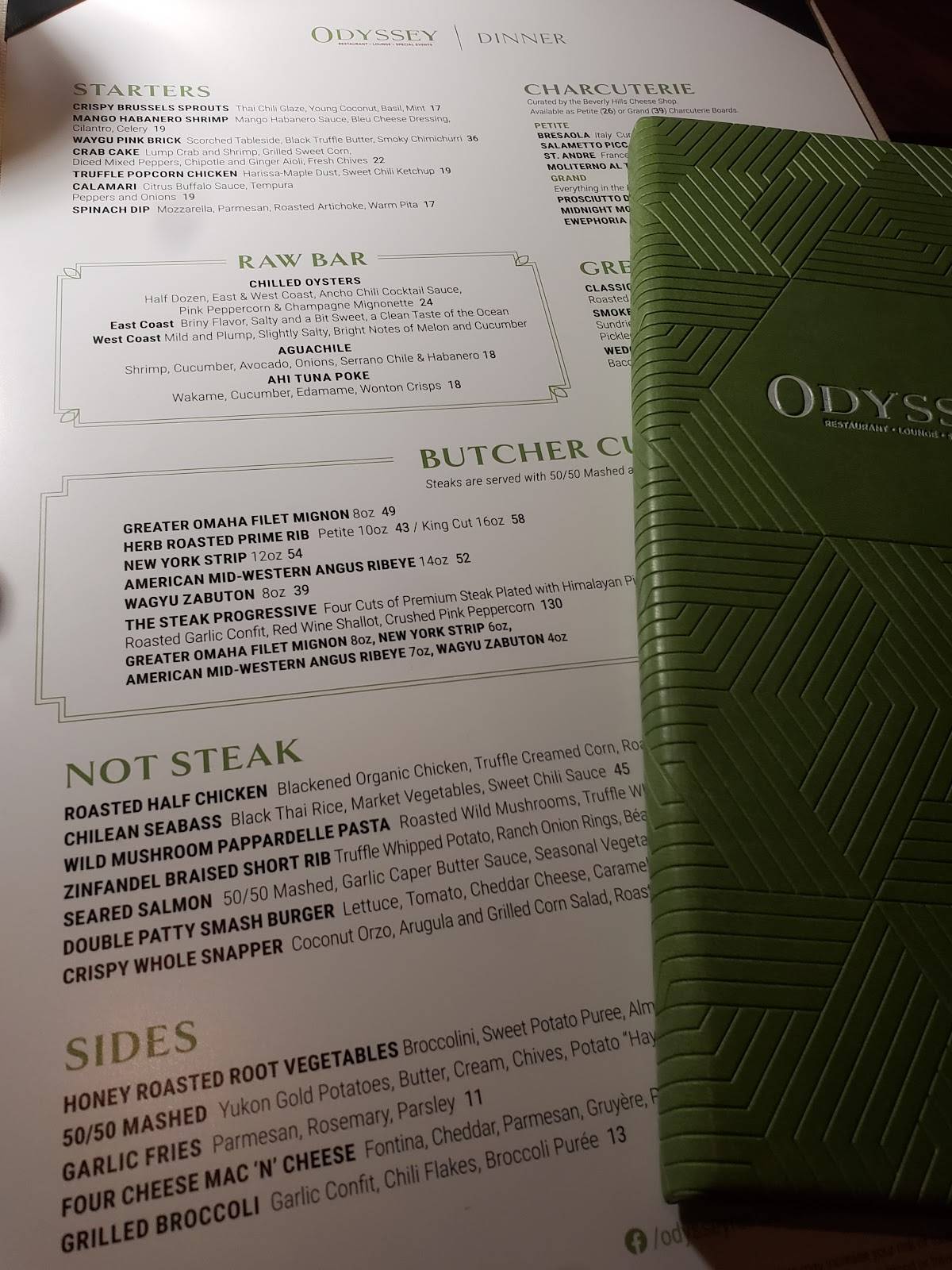 Menu at Odyssey Restaurant & Events, Los Angeles