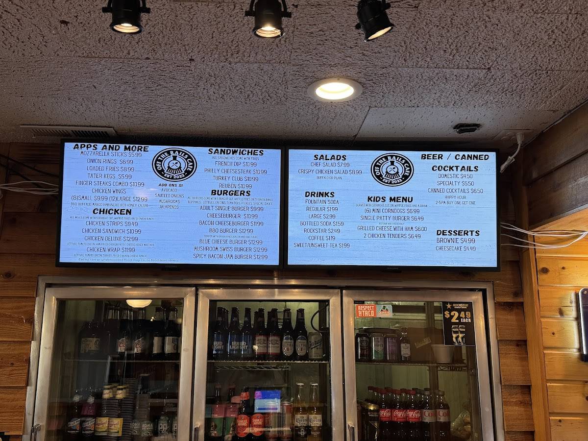 Menu at Off The Rails Cafe, Idaho Falls