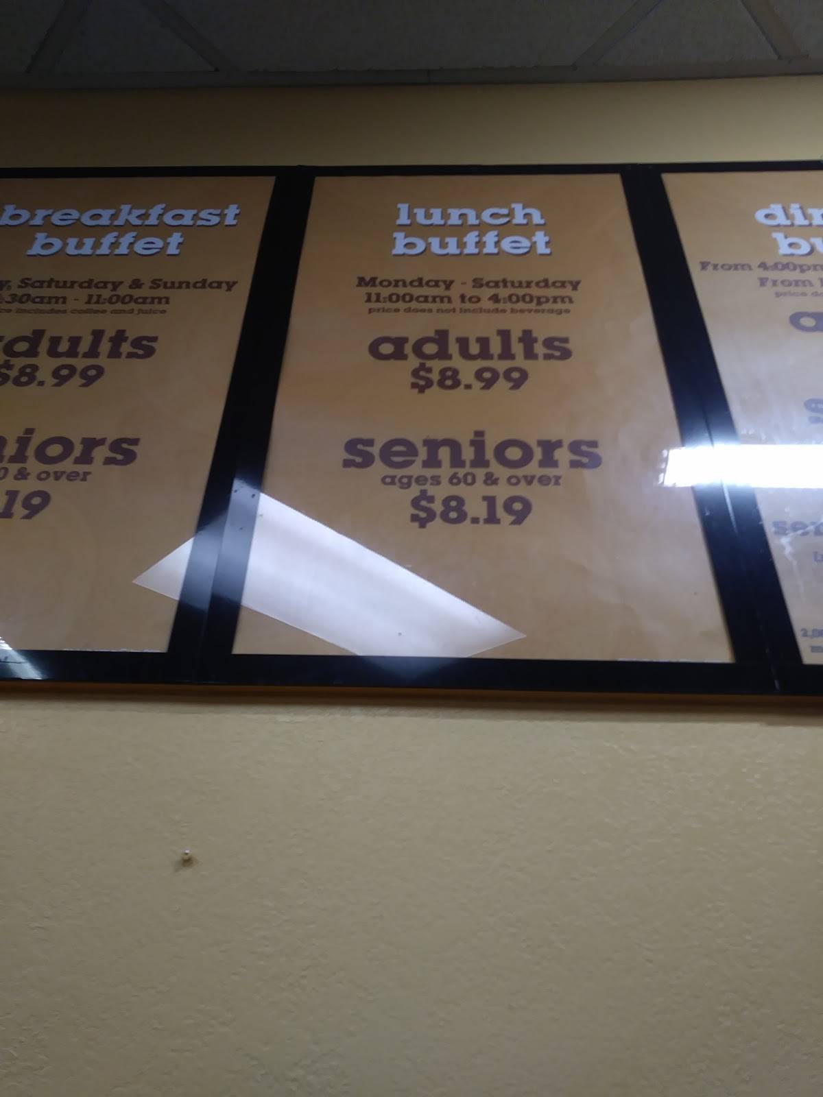 Menu at Golden Corral Buffet & Grill restaurant, Oklahoma City, SW 74th St