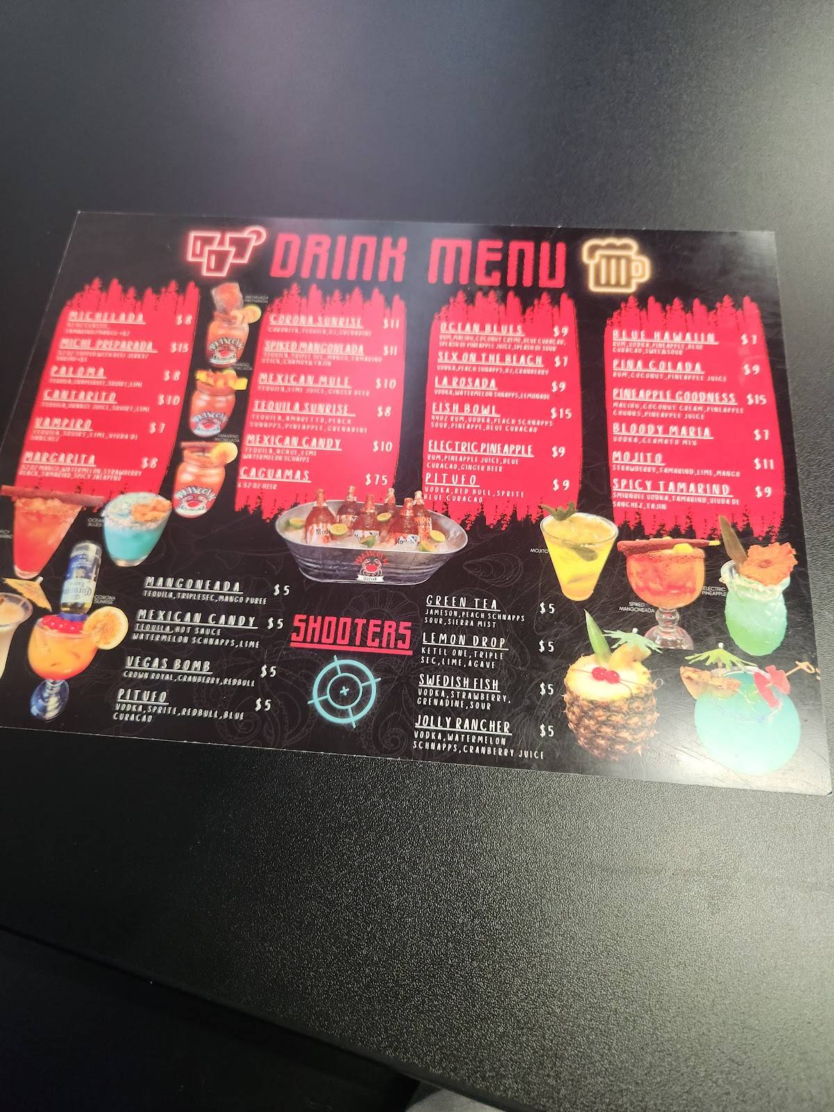 Menu at Mariscos KC restaurant, Olathe