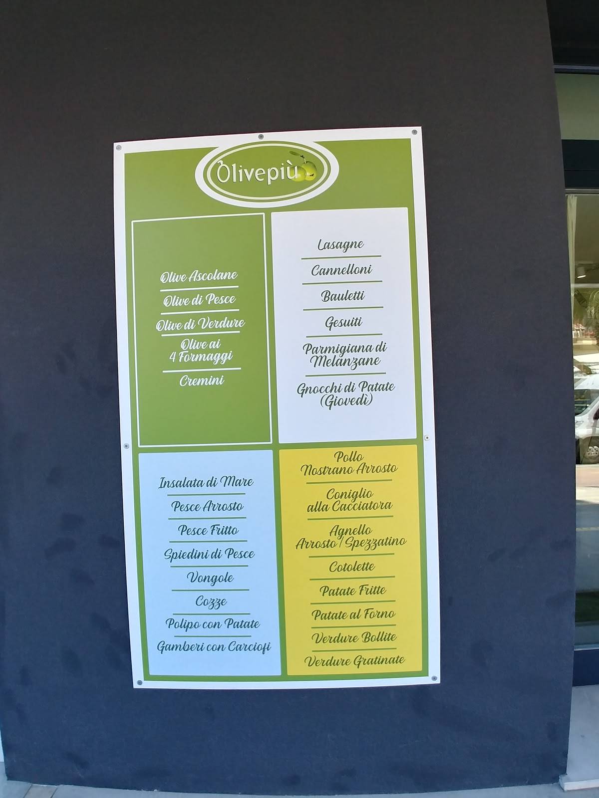 Menu da Olive Più, San Benedetto del Tronto