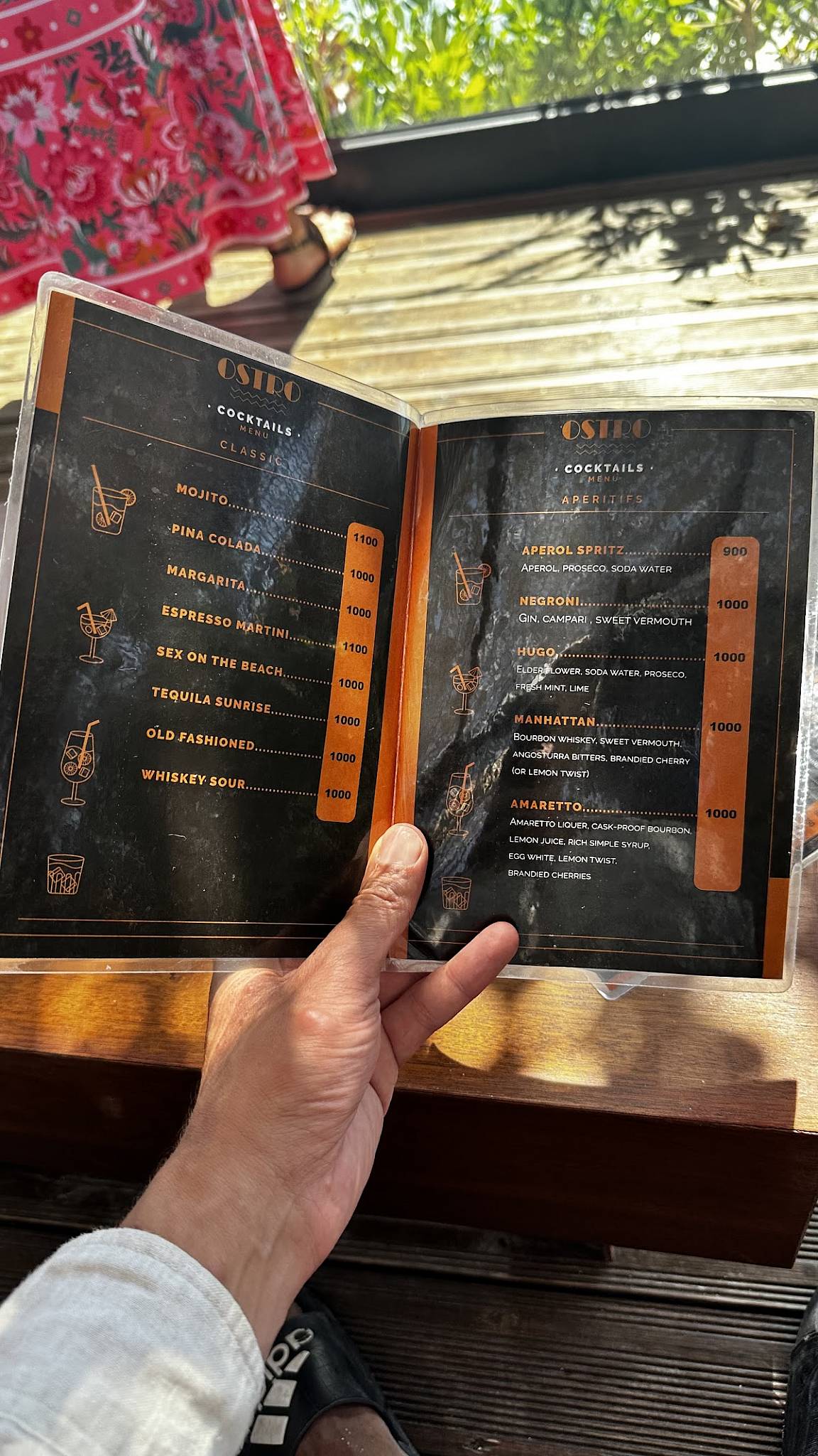 Menu at Ostro Beach Bar & Restaurant, Ksamil