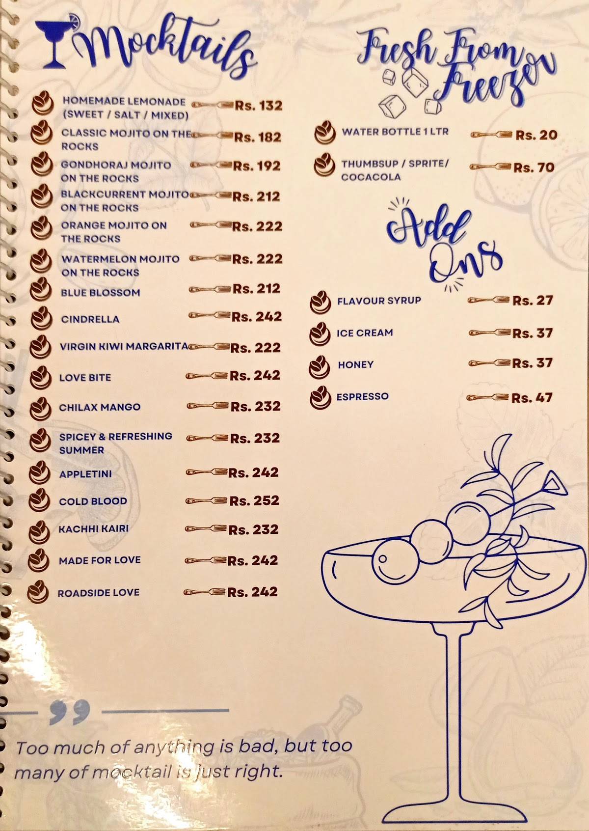 Menu at Out n Beyond Cafe & Bistro, Kolkata