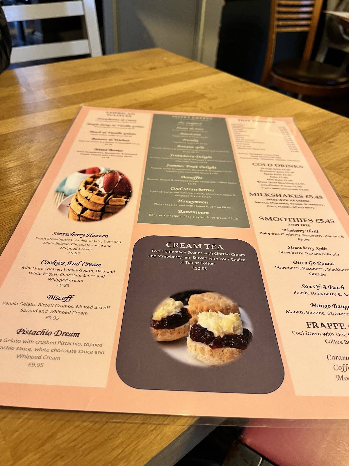 Menu at The High Street Cafe, Oxford, 67 High St