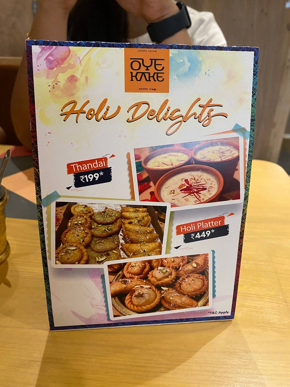 Menu at Oye Kake, Mumbai, R City Mall