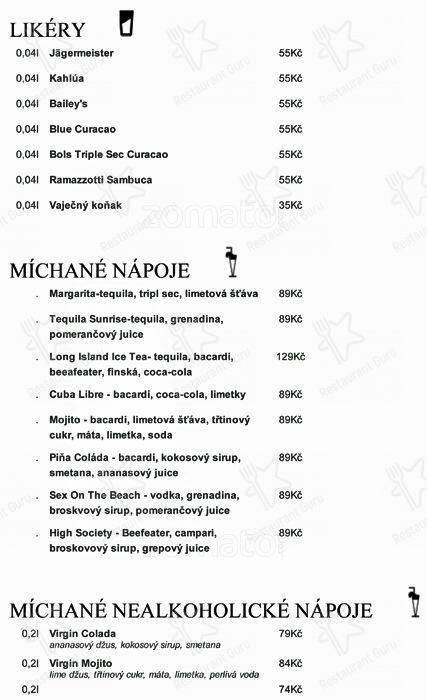 Menu at RESTAURANT&PUB PADOWETZ Pilsner Urquell, Brno