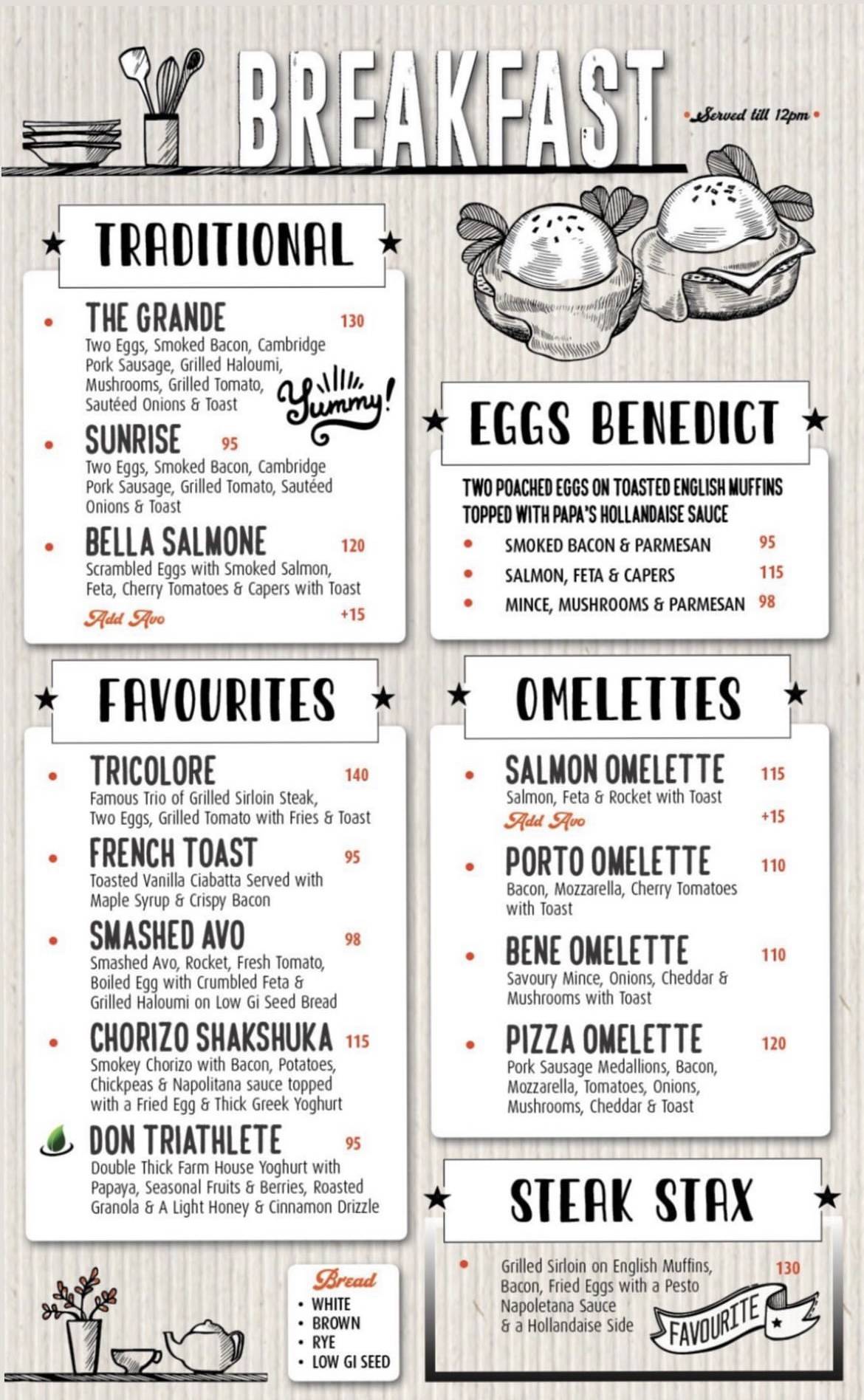Menu at Papachinos Clearwater restaurant, Roodepoort, Villa Varosi Cnr ...