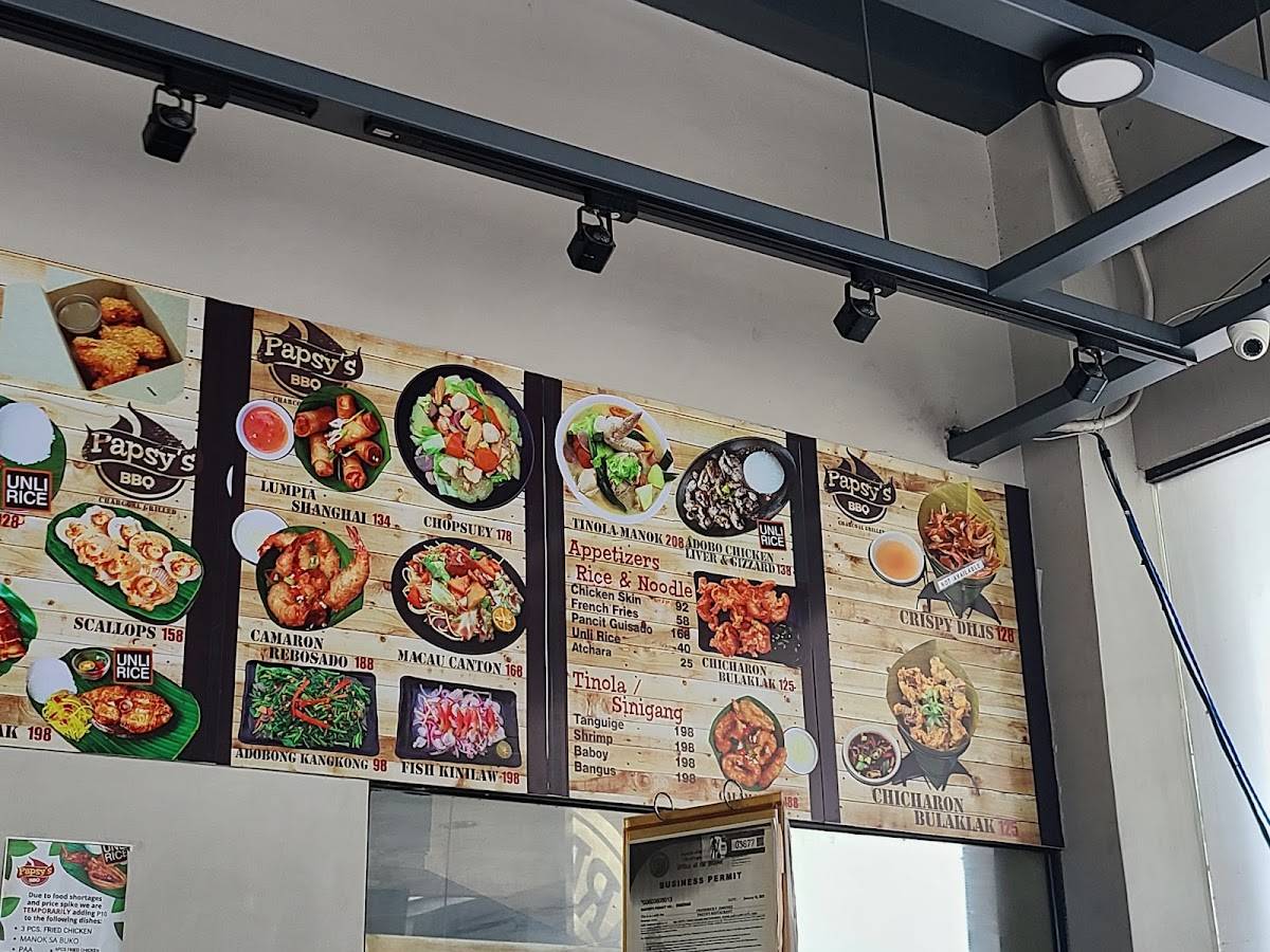 Carta de Papsy's BBQ City Time Square Mactan, Lapulapu