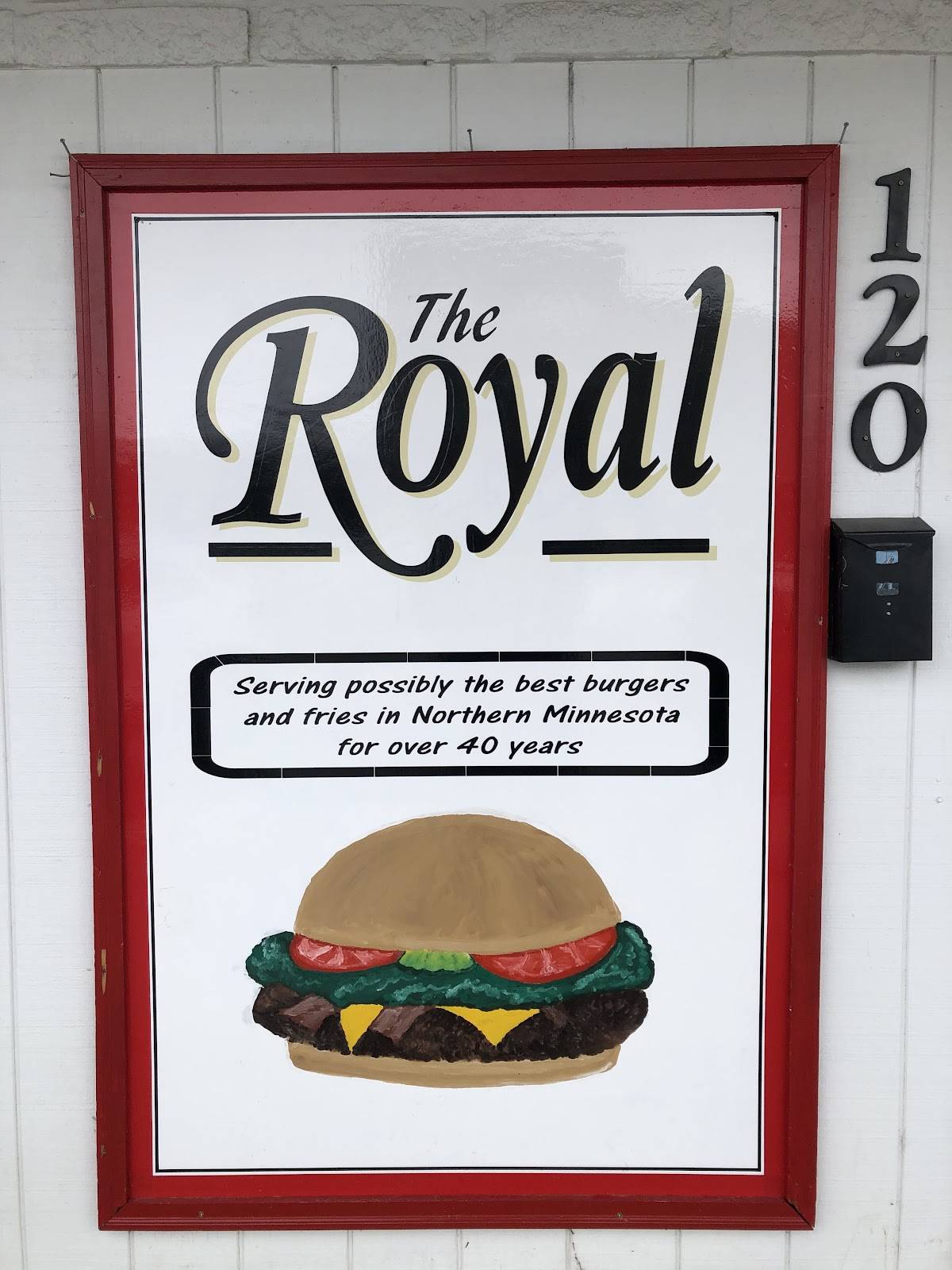 Menu at Royal Bar, Park Rapids
