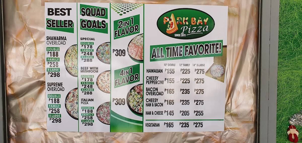 Carta del restaurante Park bay Pizza, Mallig