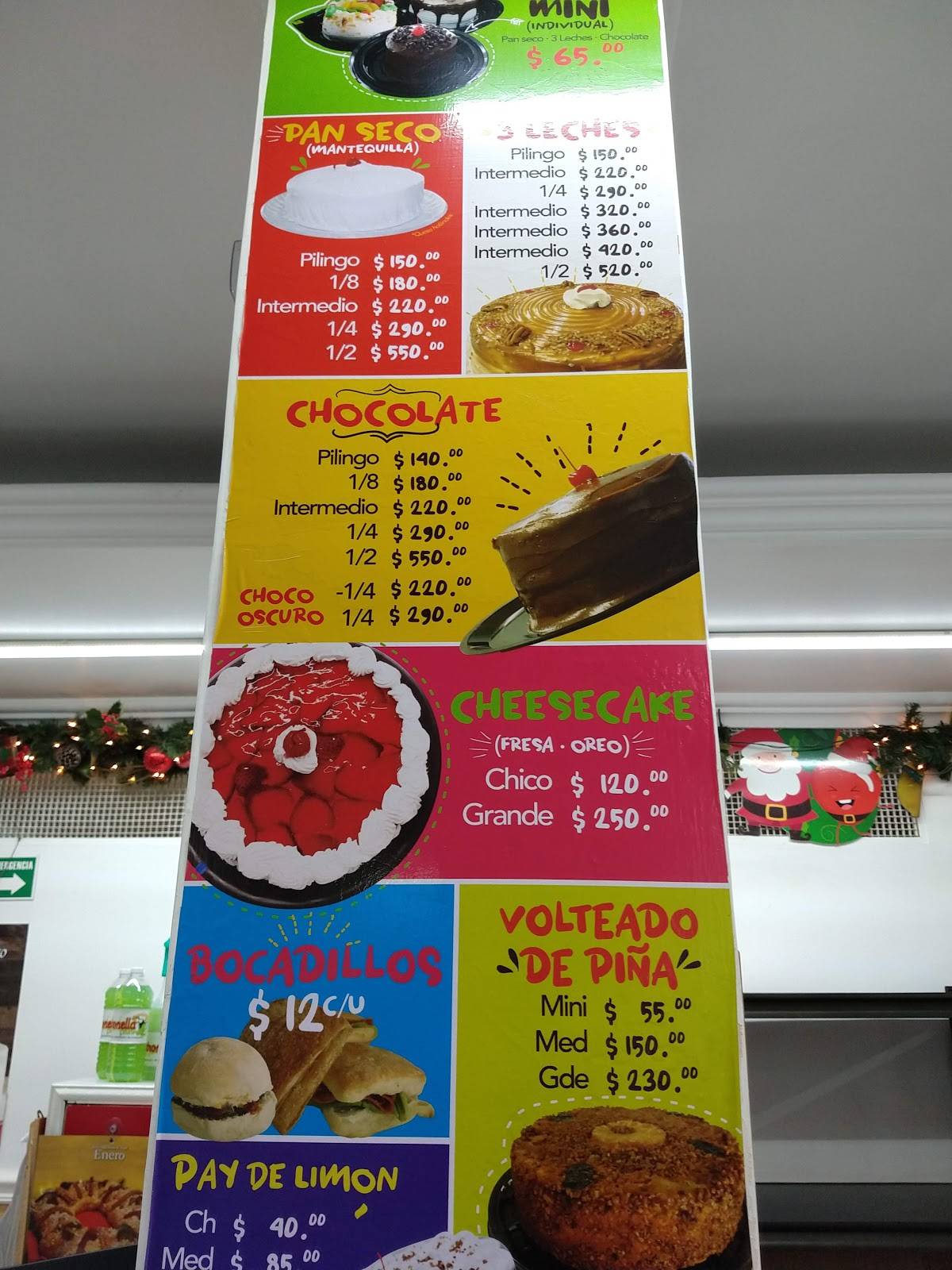 Carta del restaurante Pastelería Tomy, Coatzacoalcos, Av Miguel Hidalgo 427