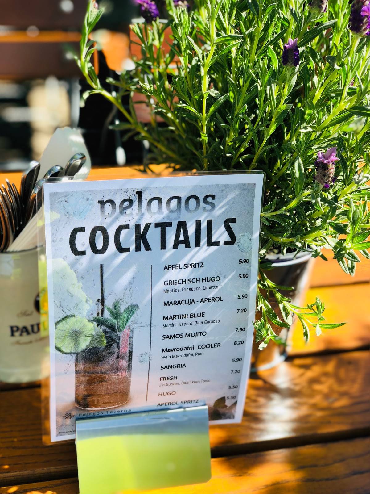 Speisekarte von Pelagos Taverna restaurant, München