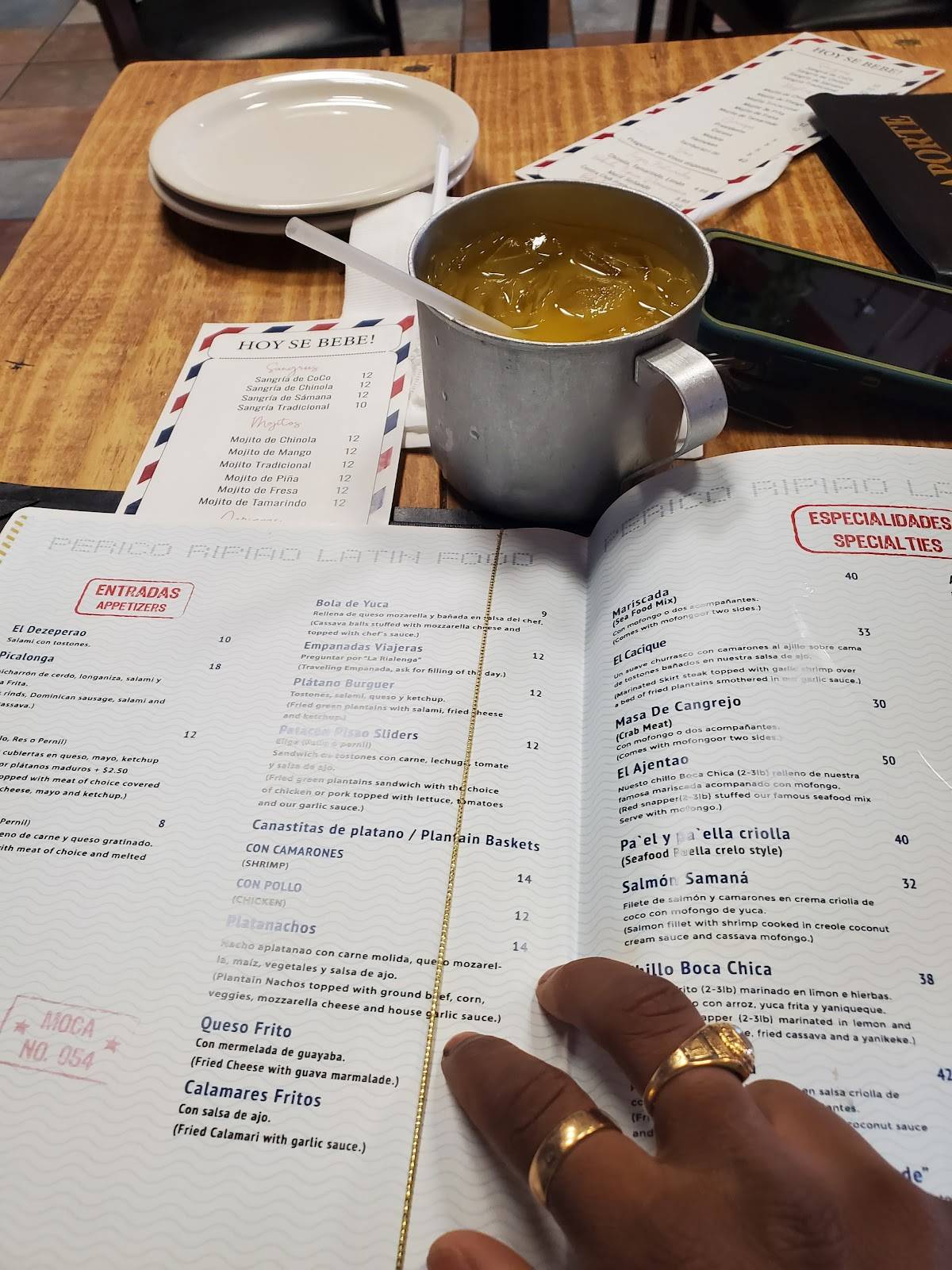 Menu at Perico Ripiao Latin Food restaurant, Kissimmee