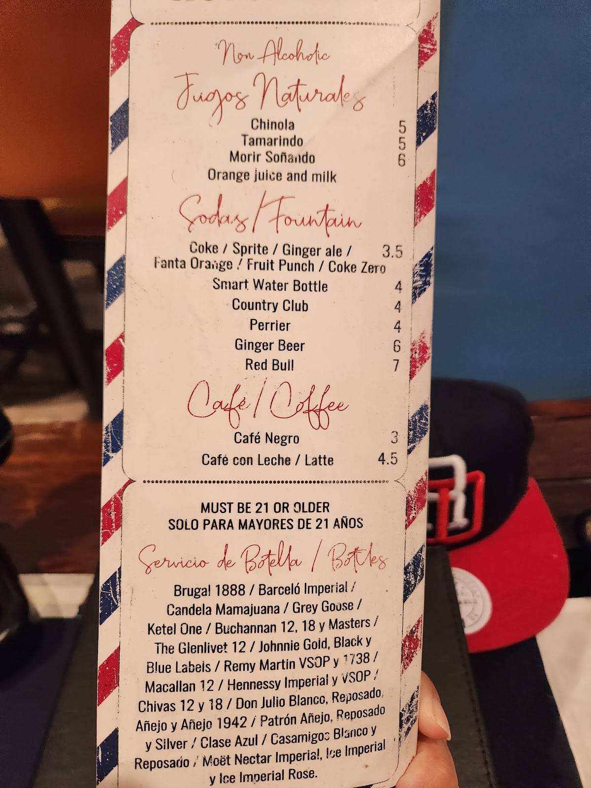 Menu at Perico Ripiao Latin Food restaurant, Kissimmee