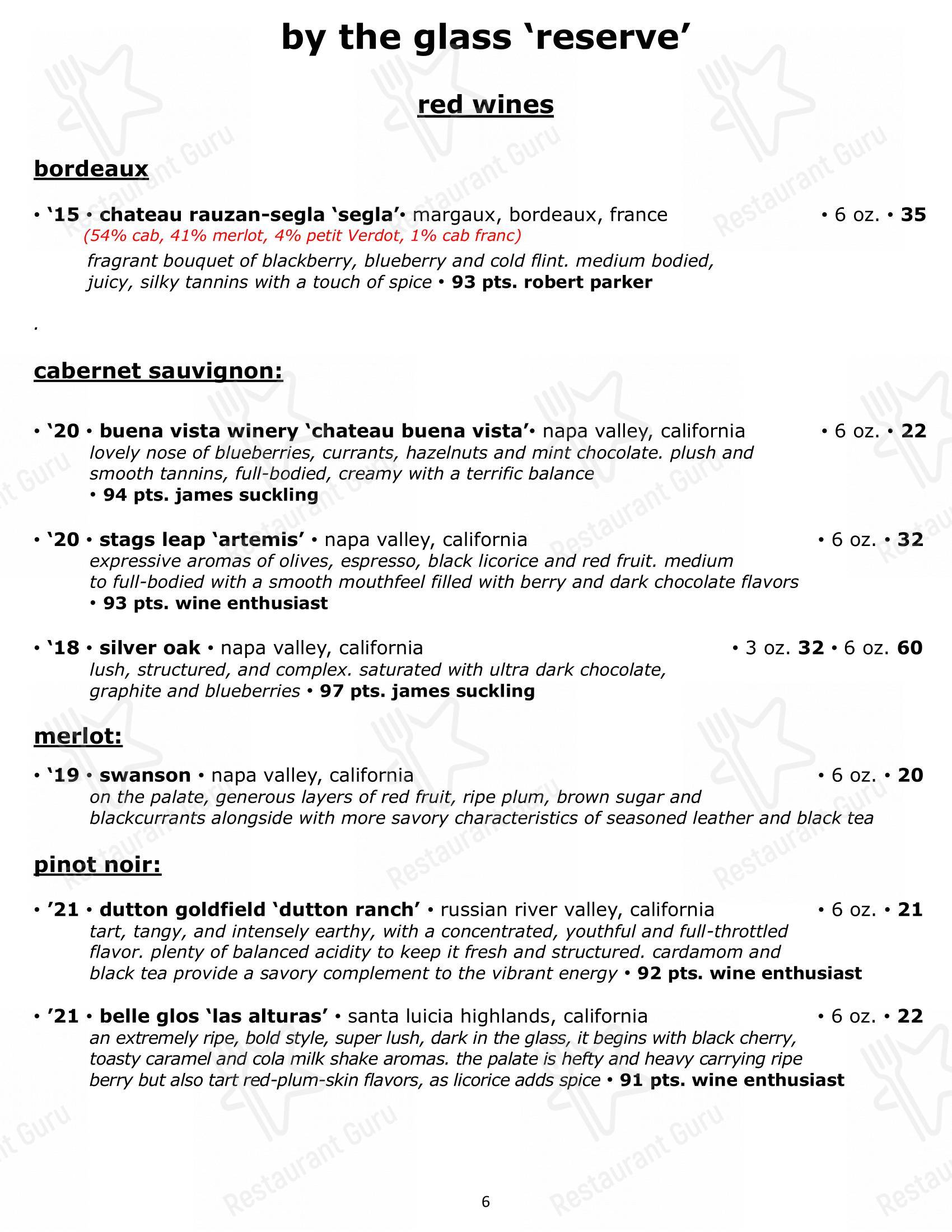 Menu at Perrone's Restaurant and Bar, Pawleys Island