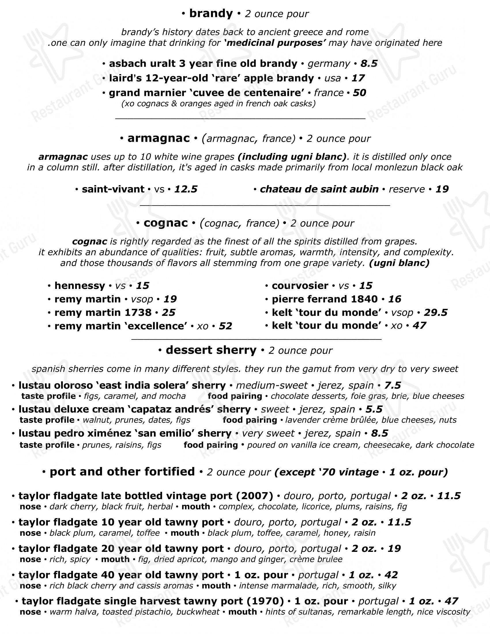 Menu at Perrone's Restaurant and Bar, Pawleys Island