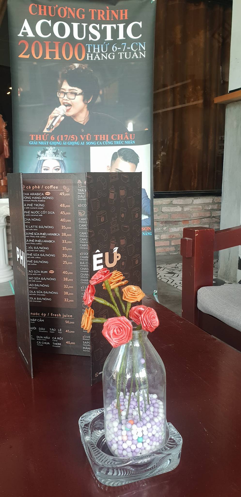 Carta del café Phiêu Coffee - Feeling Acoustic Night - Thủ Đức - Quận 9 ...