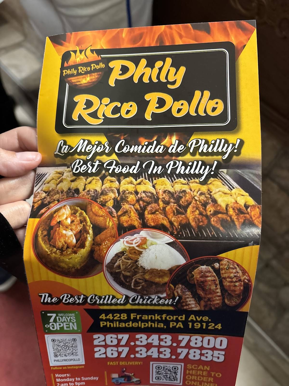 Menu at Philly Rico Pollo pub & bar, Philadelphia