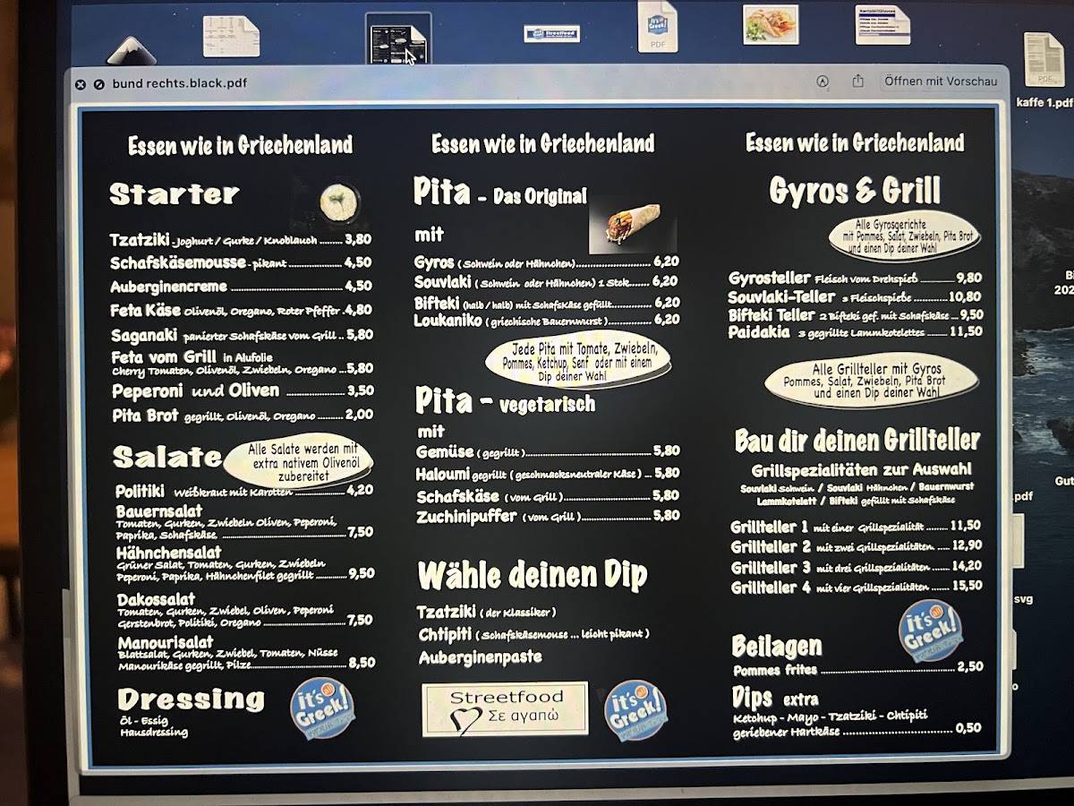 Speisekarte von Pikilia to Go restaurant, Bottrop