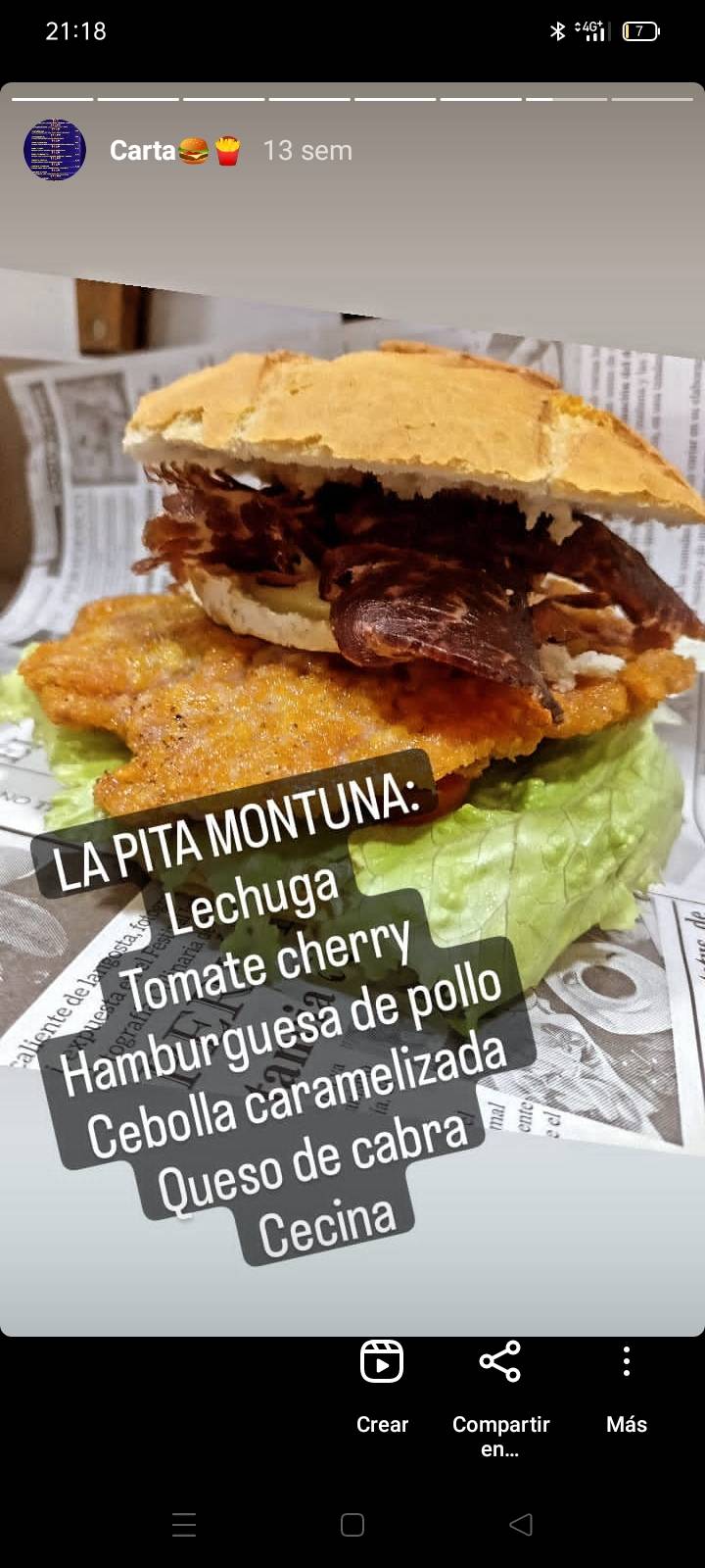 Carta de Pinchos Bar, Langreo