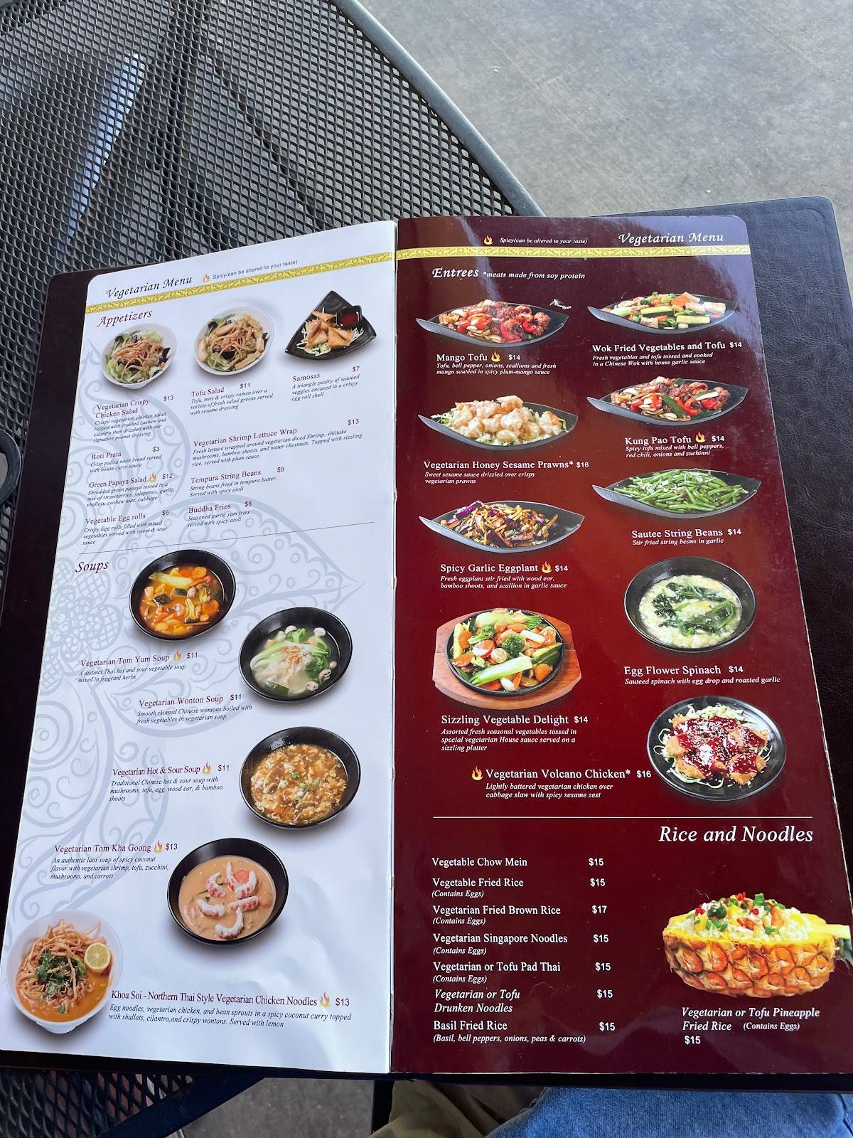 Menu at Pineapple Village restaurant, Gilroy