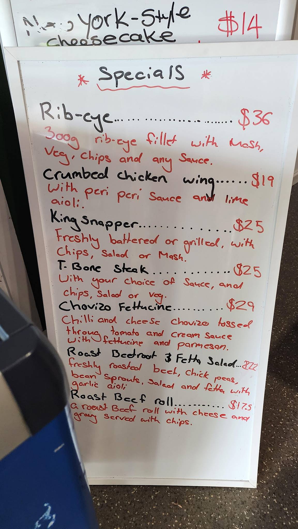 Menu at Pinnacle Family Hotel pub & bar, Pinnacle