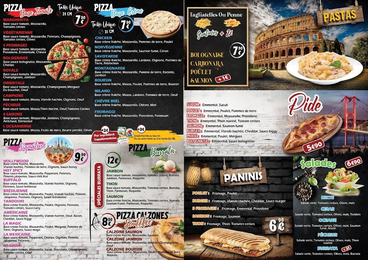Menu au Pizza House restaurant, Pont-Sainte-Maxence