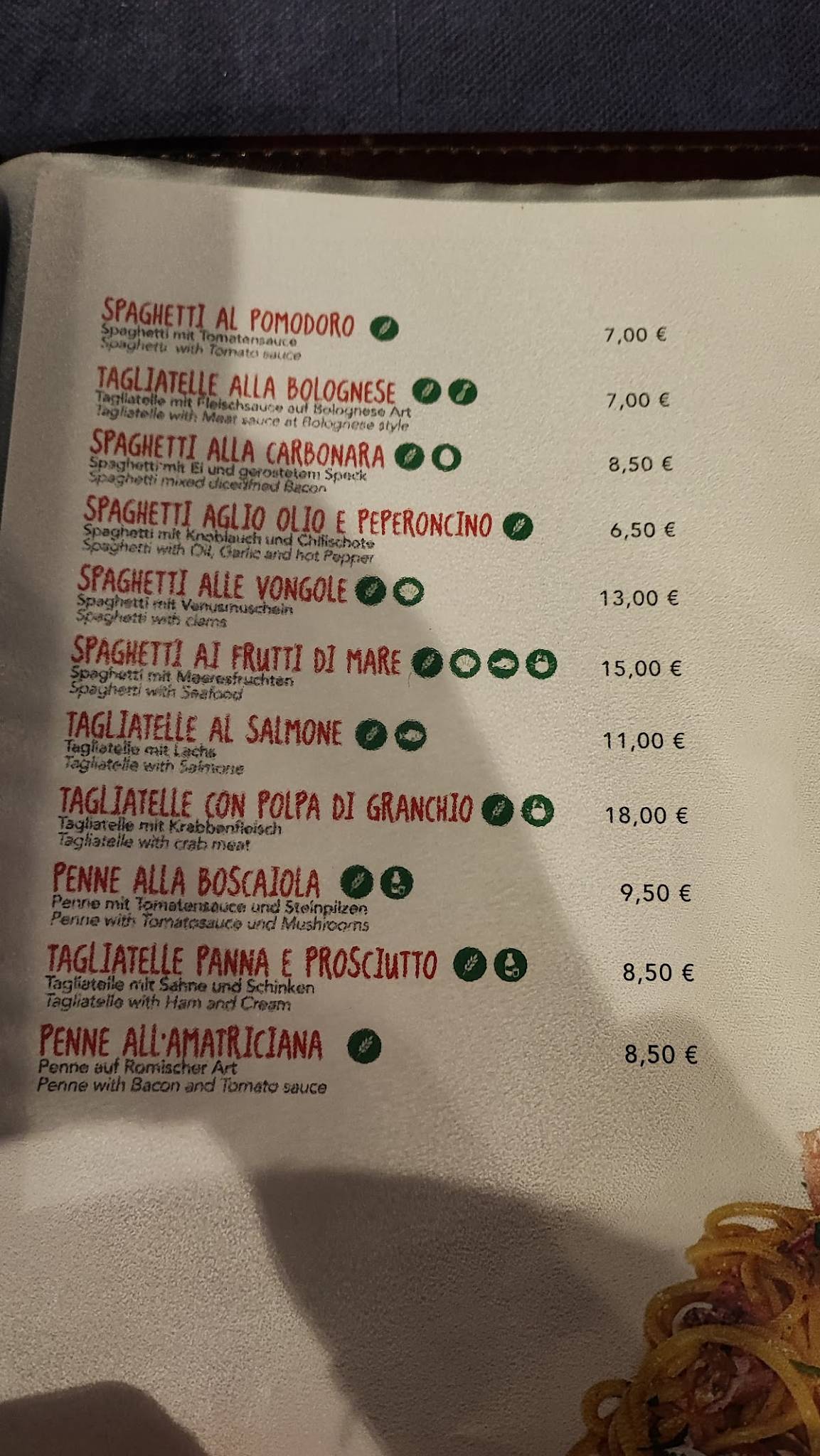 Menu da Pizzeria Il Timone, Domaso
