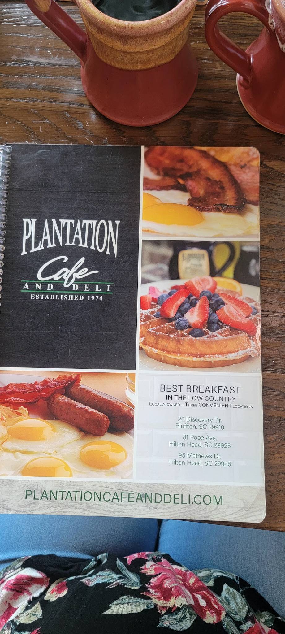 Menu at Plantation Cafe Bluffton, Bluffton, 20 Discovery Dr Unit 100