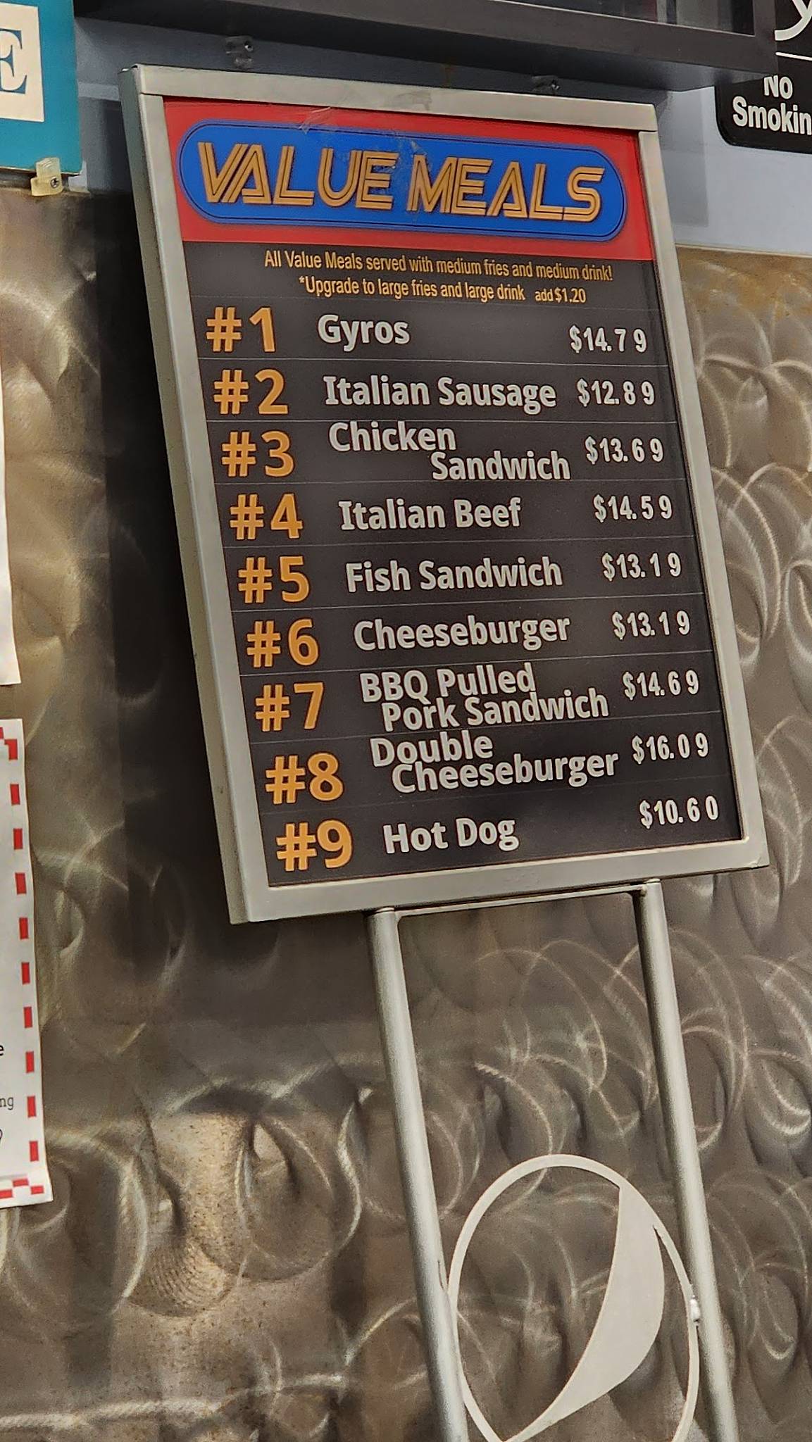Menu at Pluto's fast food, Oak Lawn