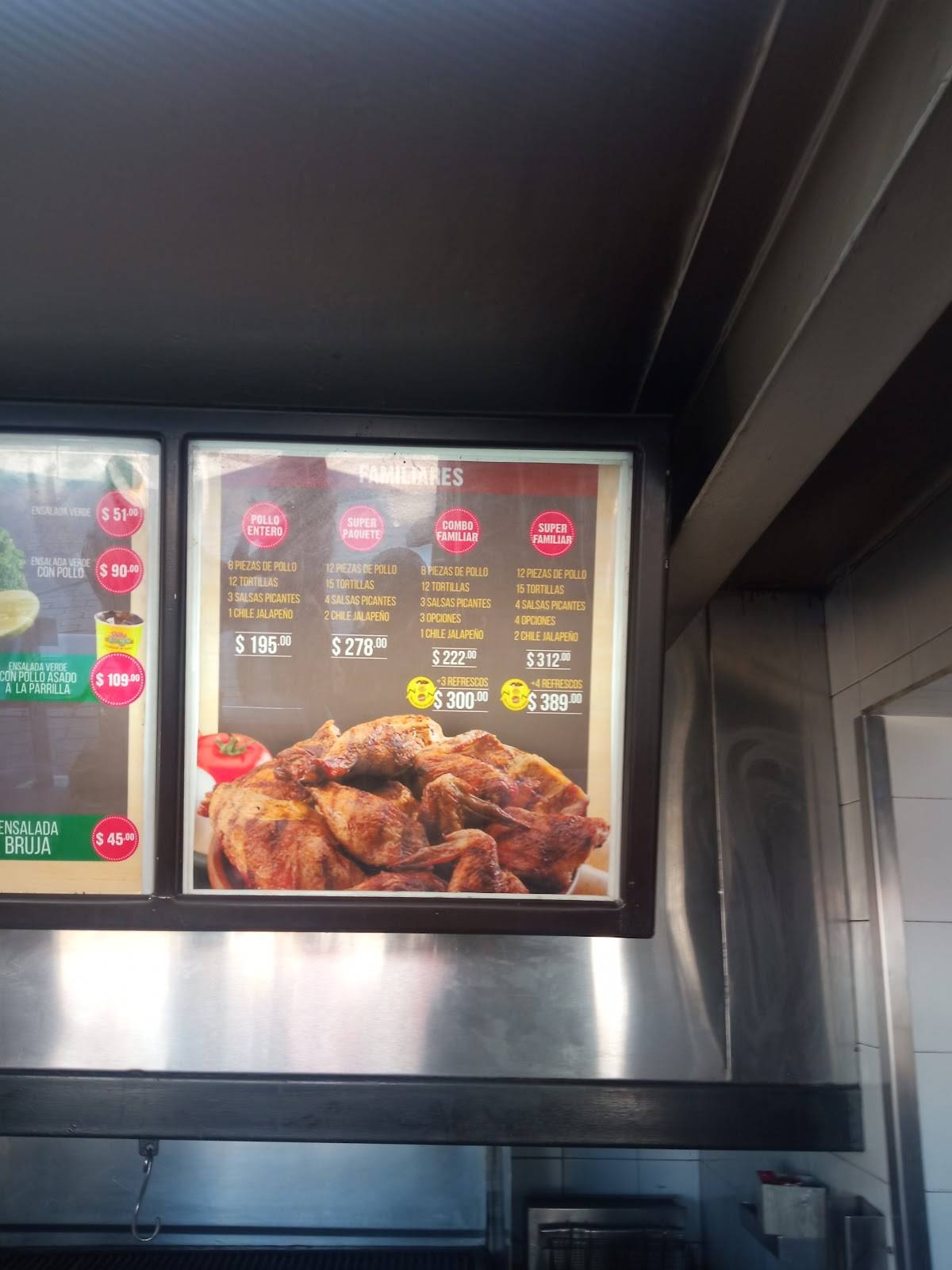 Carta del restaurante Pollo Brujo, San Cristóbal del las Casas
